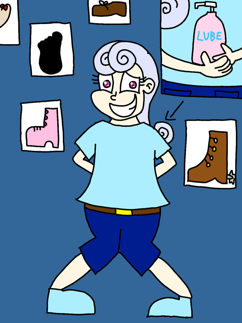 #2731397 - suggestive, artist:gemmygod, linky, shoeshine, human, g4 ...