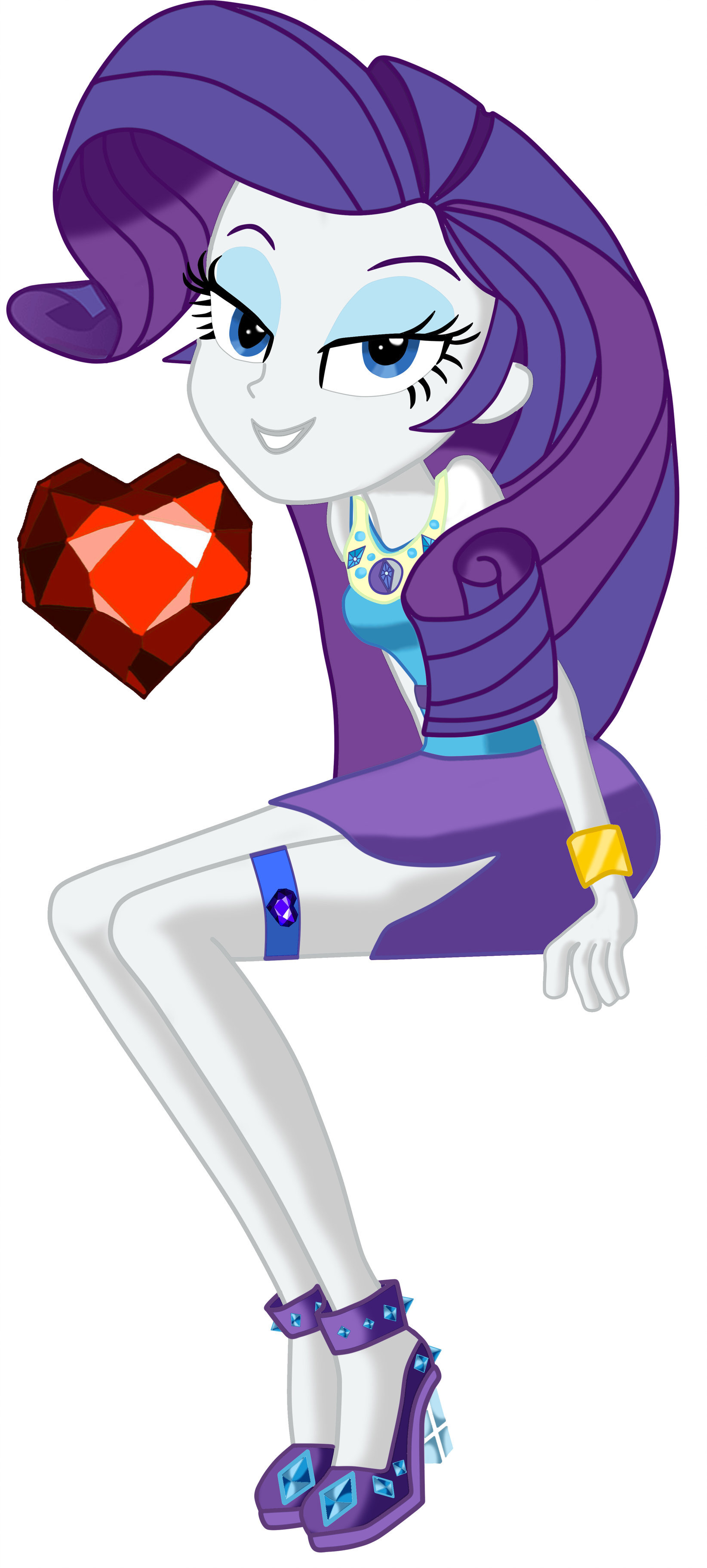 #2750289 - safe, artist:lobo299, rarity, equestria girls, bedroom eyes ...