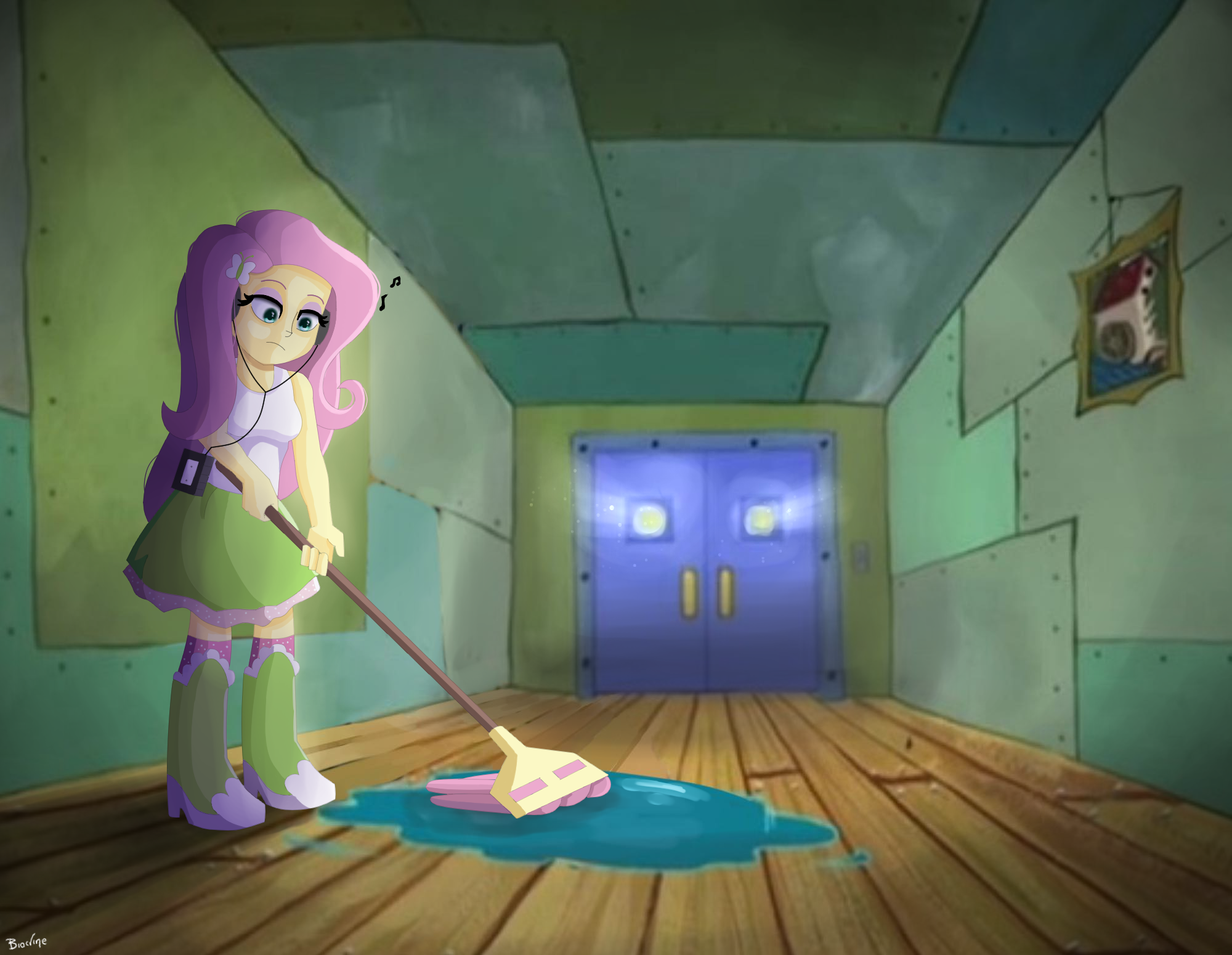 #2741531 - safe, artist:biocrine, fluttershy, equestria girls, clothes ...