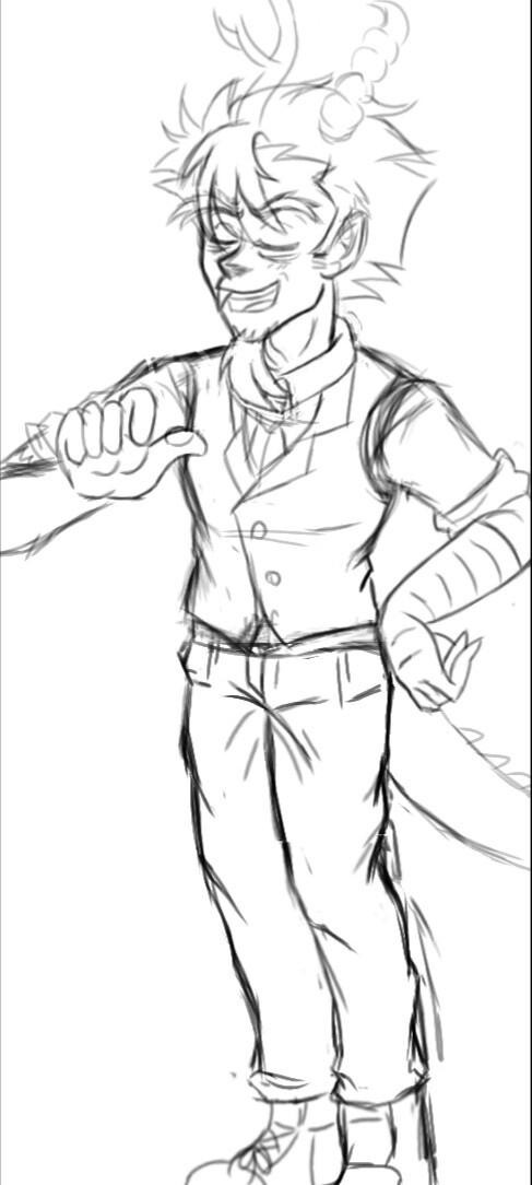 #2765757 - safe, discord, human, grayscale, horn, horned humanization ...