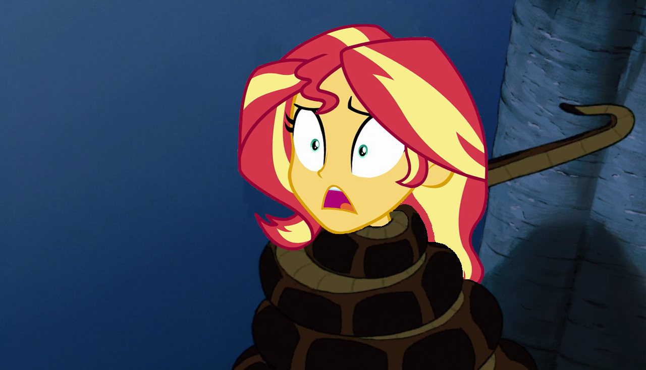 #2766717 - safe, artist:ocean lover, sunset shimmer, python, snake ...