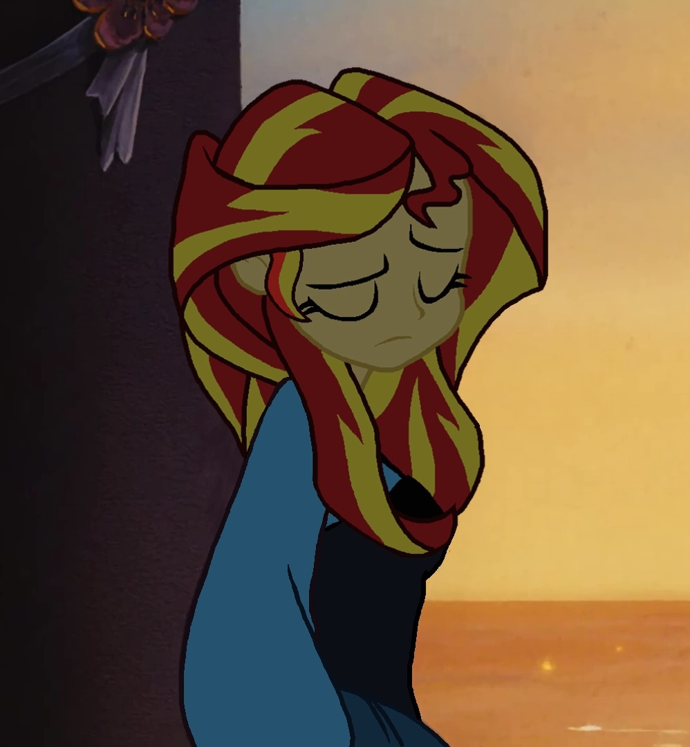#2558487 - safe, artist:zarxnos, sunset shimmer, fanfic:sunset shimmer ...