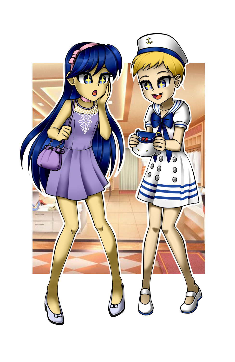 #2560228 - safe, artist:nekojackun, flash sentry, oc, oc:cherish lynne ...