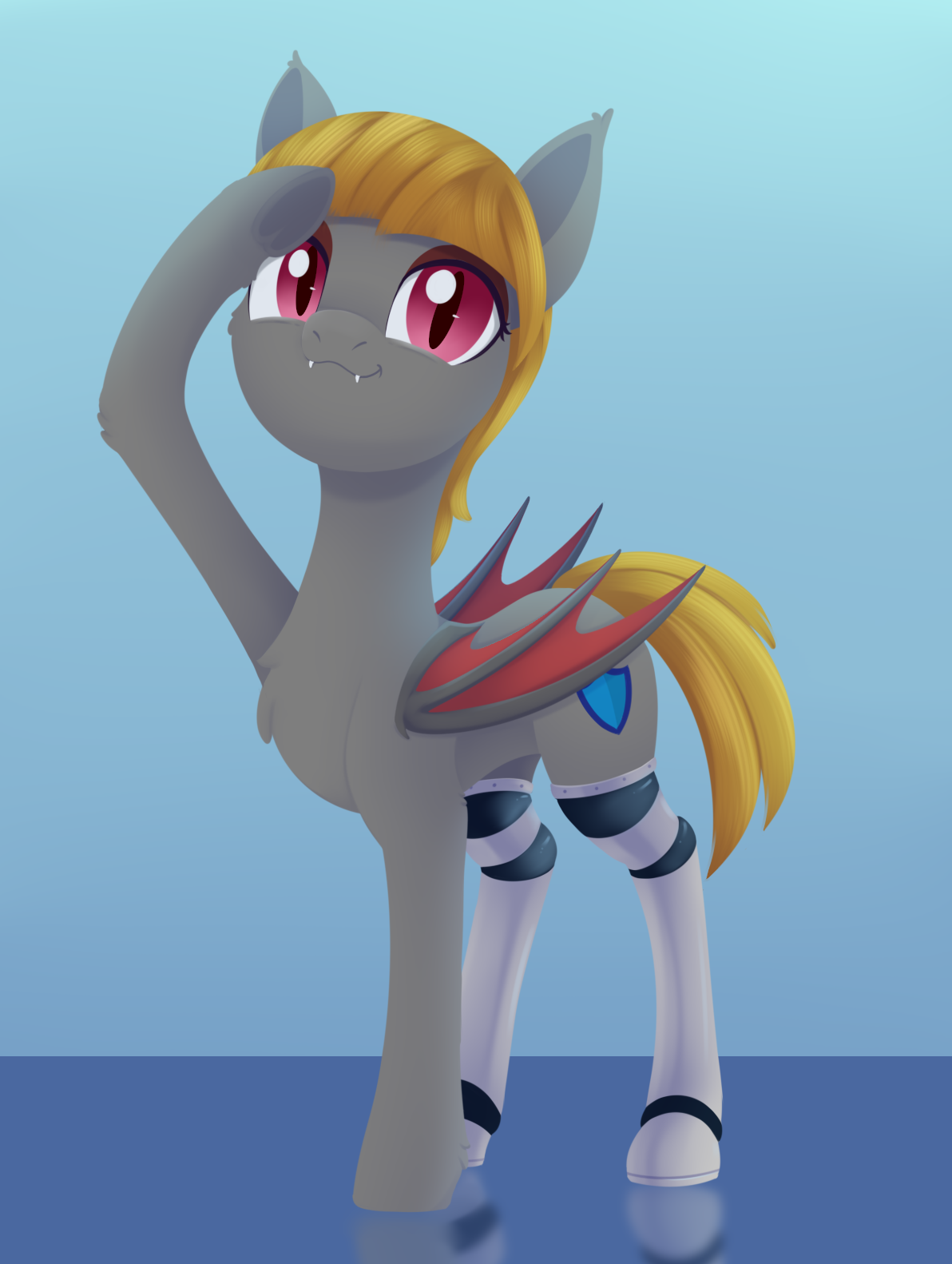 #2593037 - safe, artist:dusthiel, oc, oc only, oc:dusk glider, bat pony ...