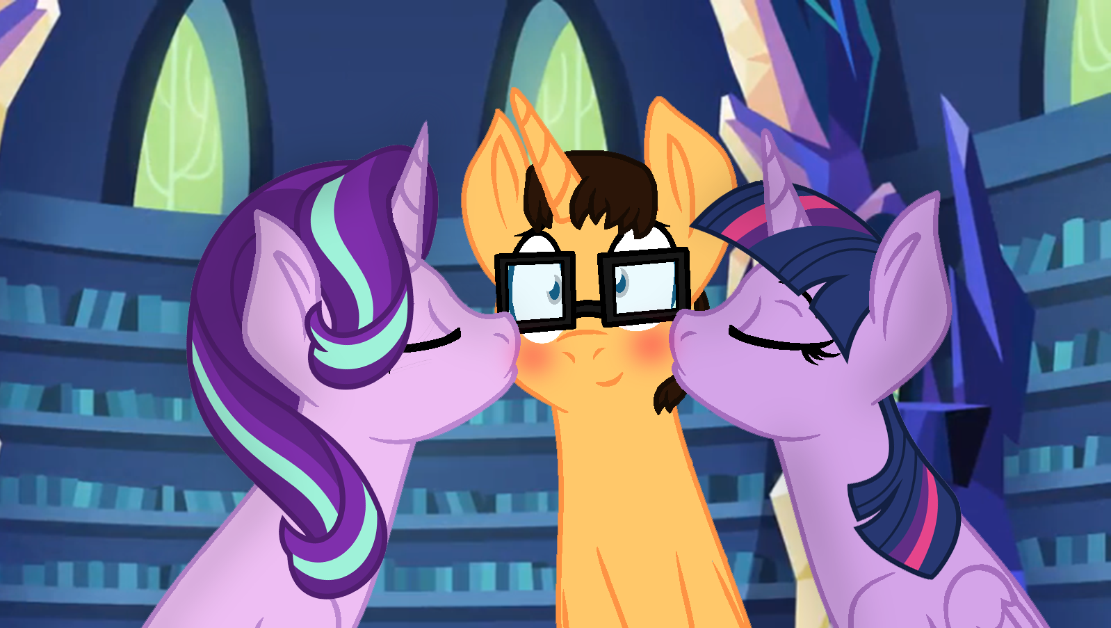 #2604529 - safe, artist:brandonthebronypony, starlight glimmer, twilight sparkle, oc, alicorn ...