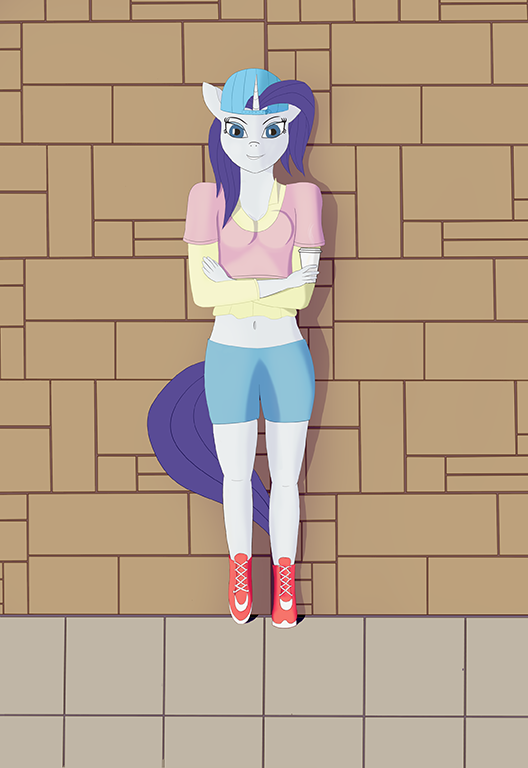 #2649050 - safe, artist:drakang, rarity, unicorn, anthro, g4, female ...
