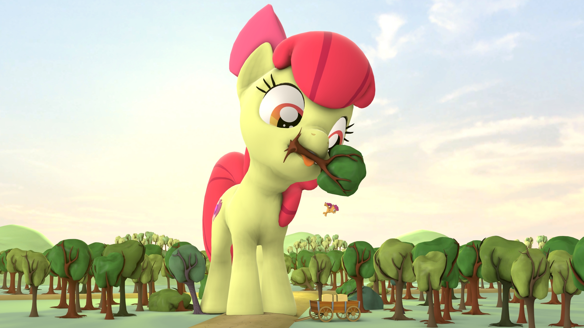 #2686475 - safe, artist:jeroen01, apple bloom, scootaloo, earth pony ...