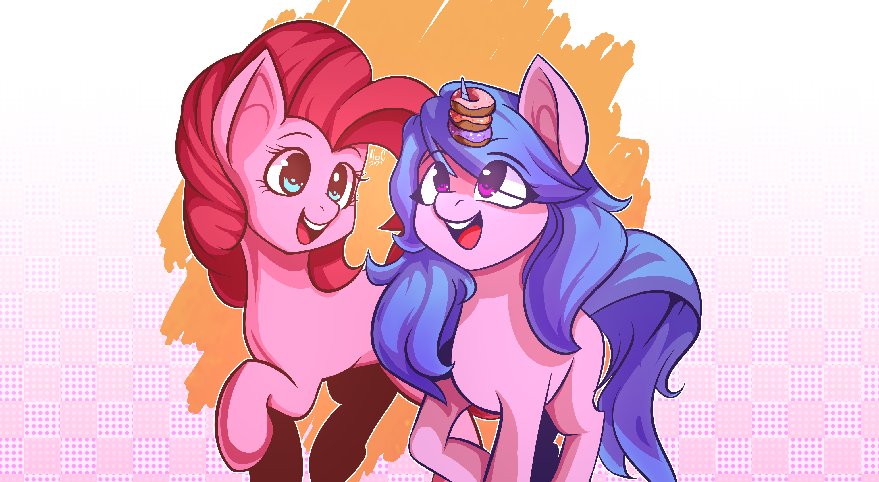#2711564 - safe, artist:alexsc112, izzy moonbow, pinkie pie, earth pony ...