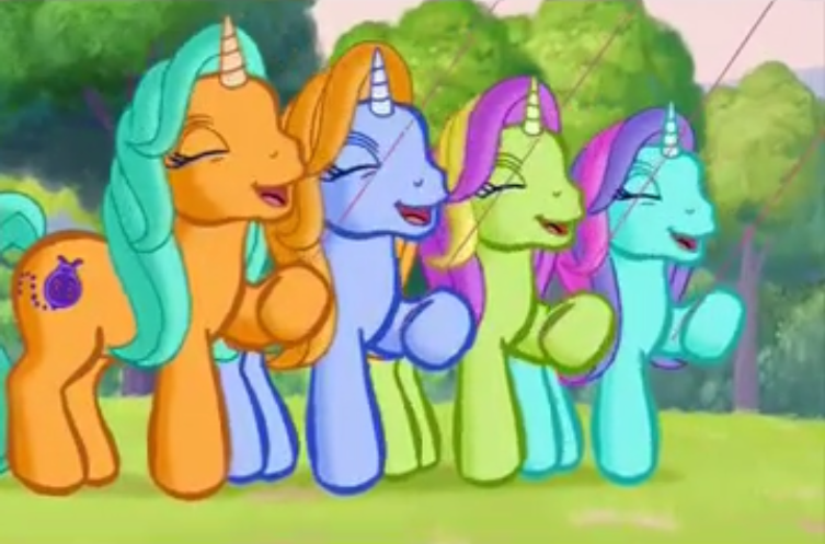 #2793085 - safe, screencap, apple flitter, bumble hum, feeling flitter ...