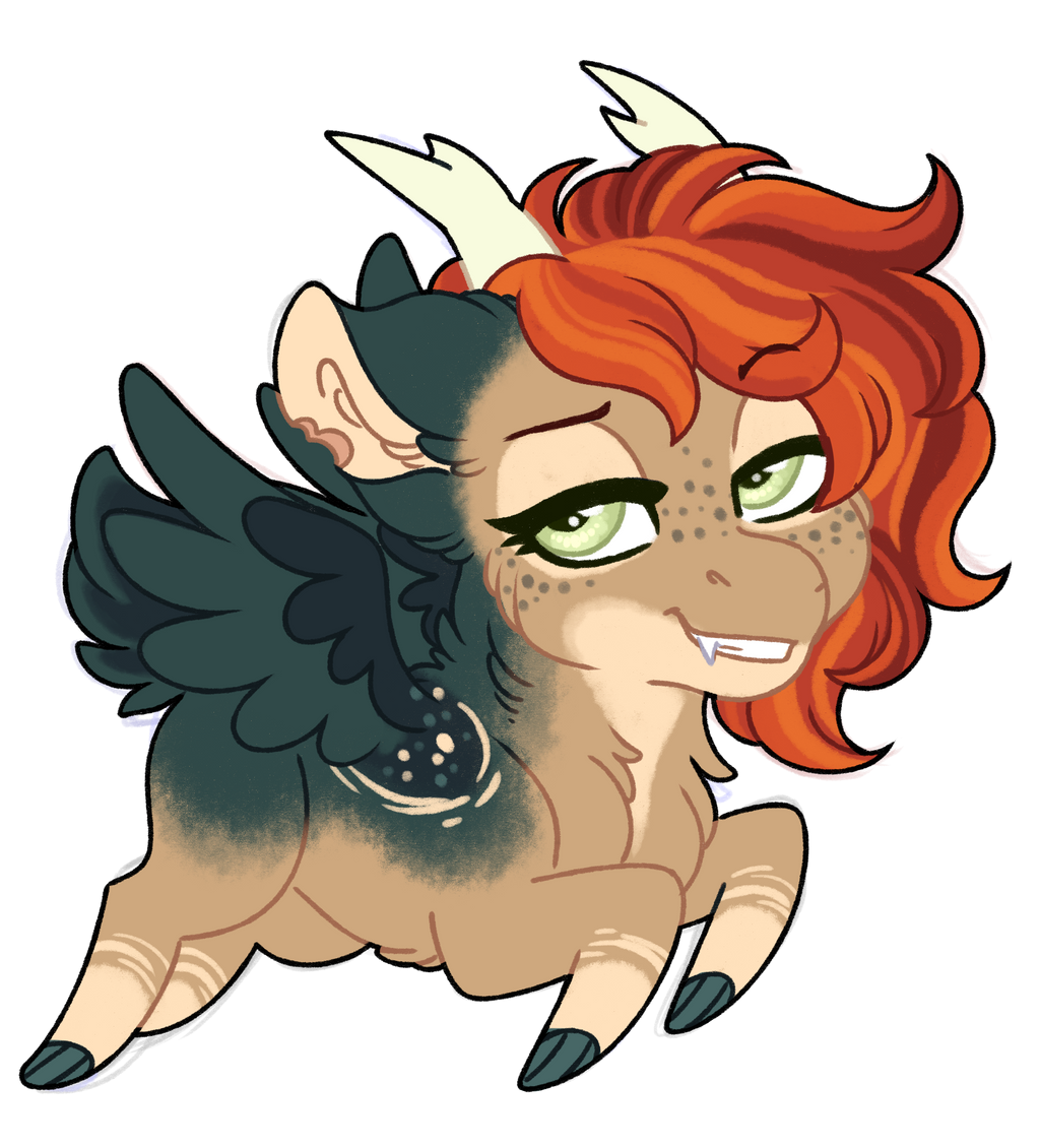 #2964601 - safe, artist:azure-art-wave, oc, oc:strayva, deer, deer pony ...