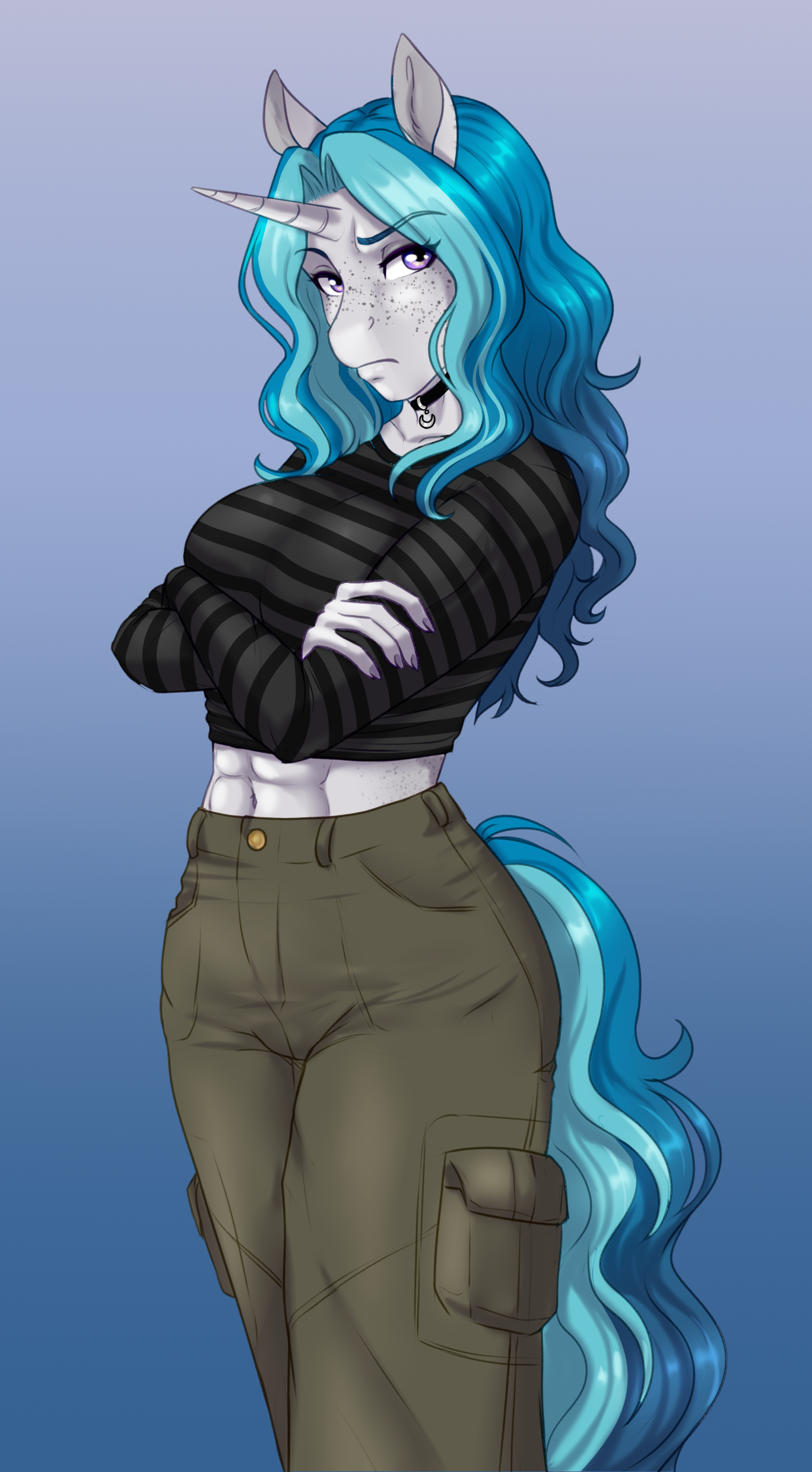 2965979 Safe Artistaskbubblelee Oc Oc Only Ocbubble Lee Unicorn Anthro Unguligrade
