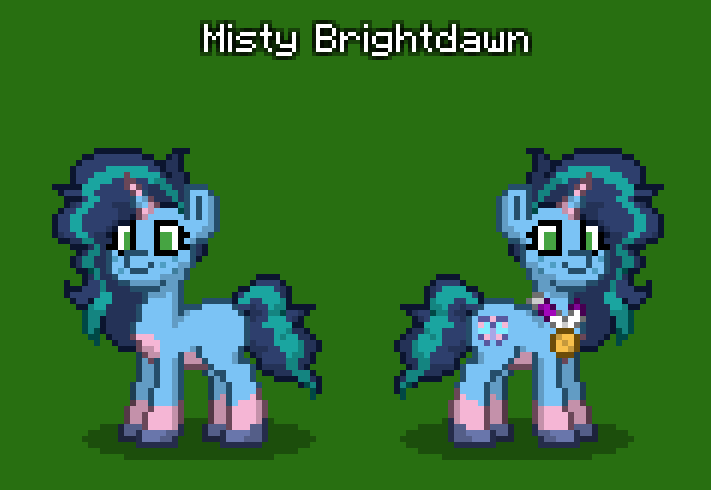 #2967913 - safe, misty brightdawn, pony, unicorn, pony town, g5, blank flank, fake cutie mark ...
