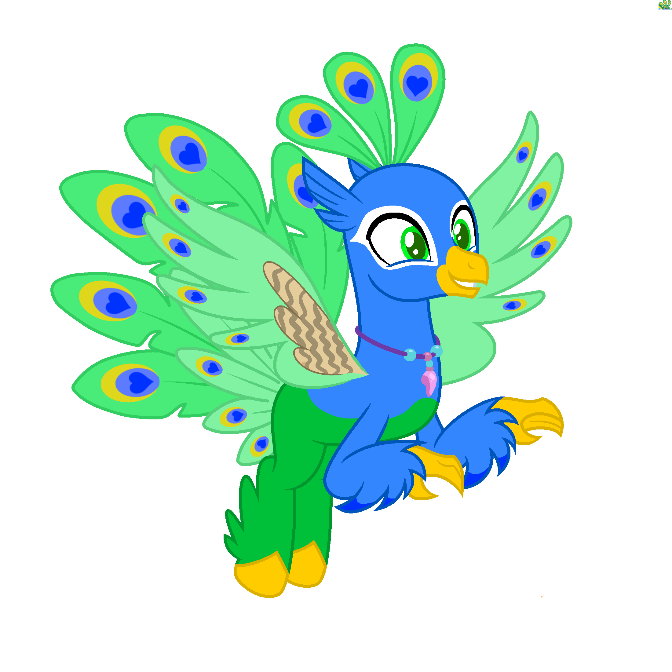 #2969977 - safe, oc, oc only, oc:azul ola, bird, hippogriff, peacock ...