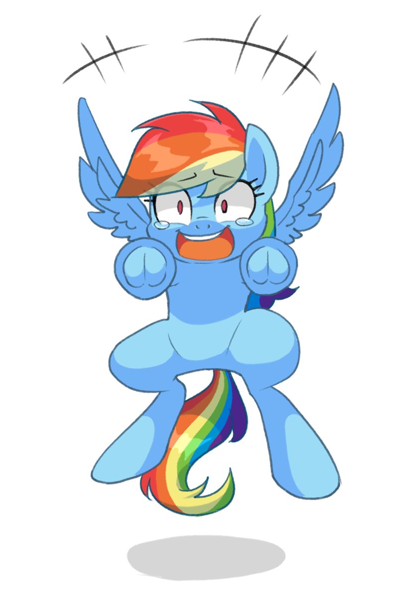 #2959305 - safe, artist:yukkuri_yu_yu, rainbow dash, pegasus, pony, g4, crying, frog (hoof ...