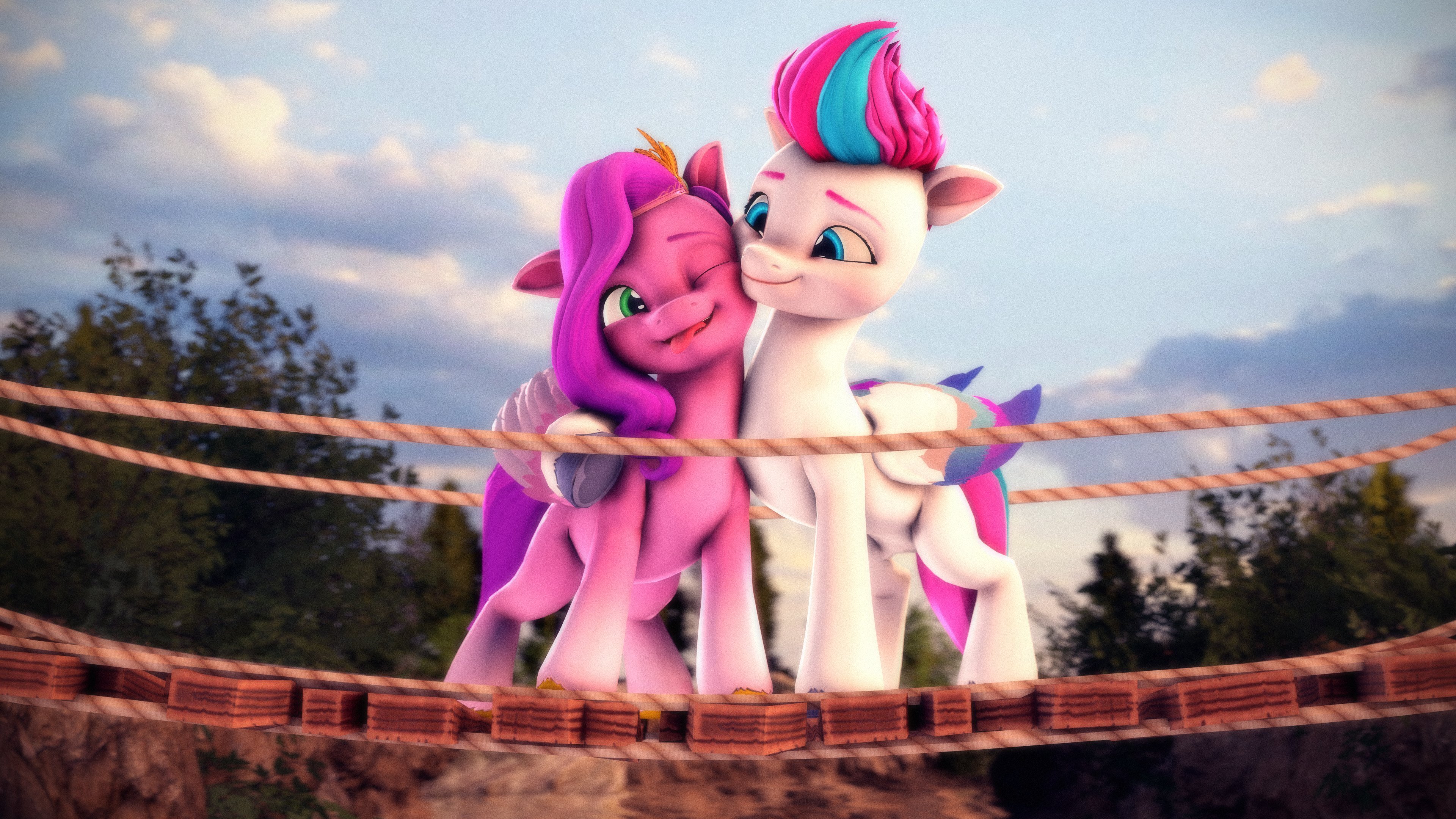 #2970974 - safe, artist:psfmer, pipp petals, zipp storm, pegasus, pony ...