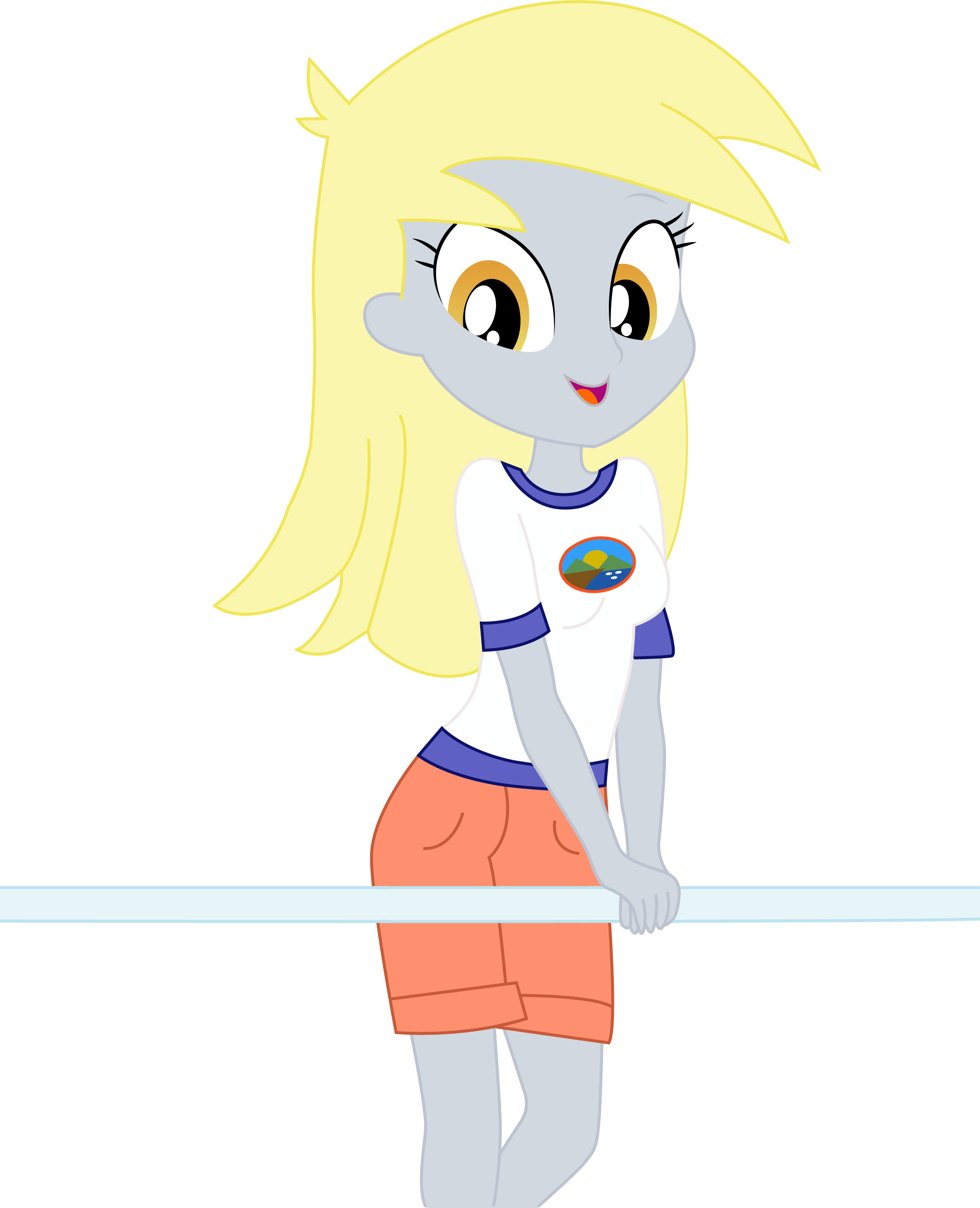 #2971691 - safe, artist:marcorulezzz, derpy hooves, human, equestria ...