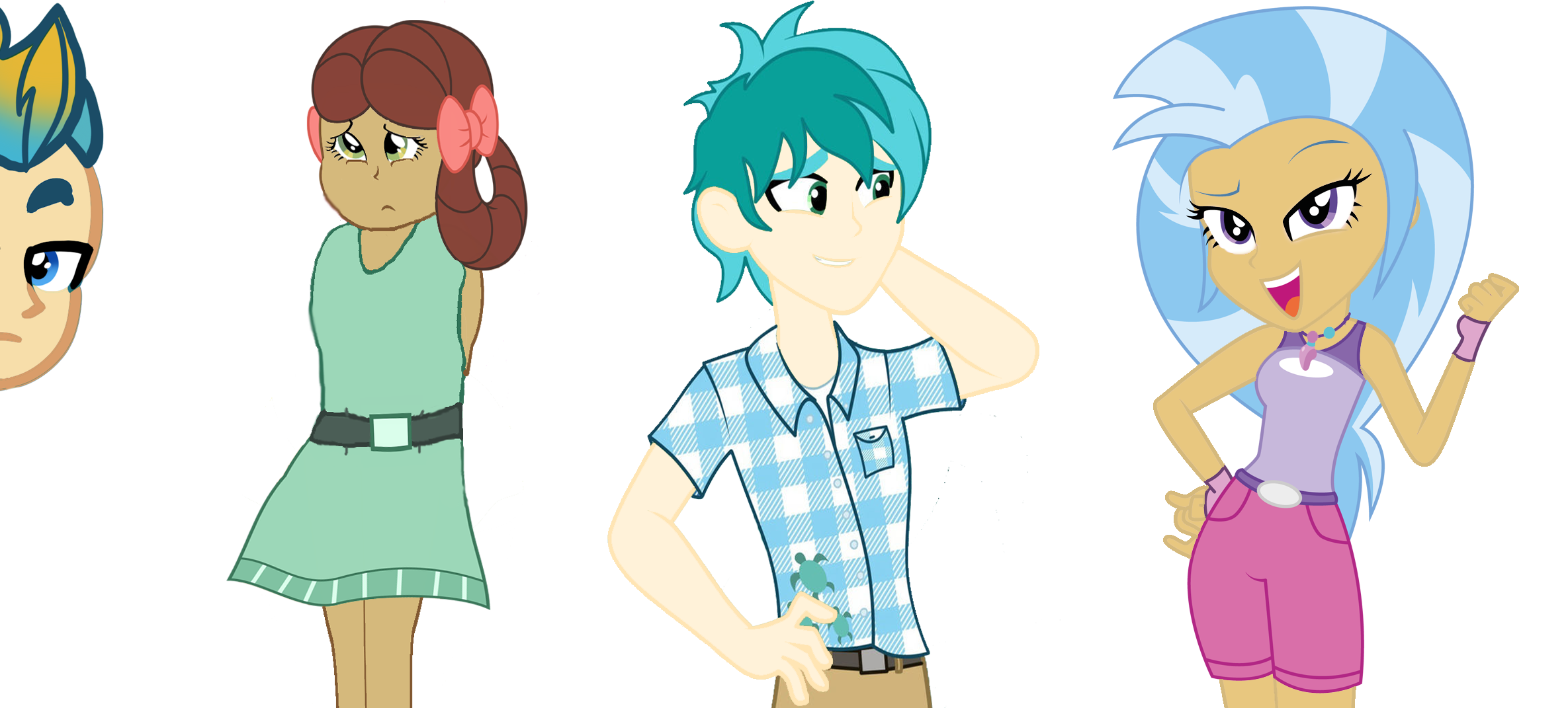 #2976783 - safe, edit, gallus, sandbar, silverstream, yona, human, g4 ...