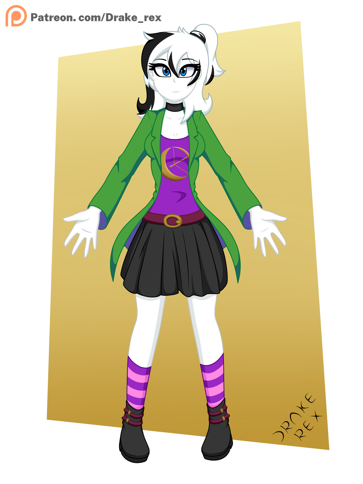 #2986180 - safe, artist:drake-rex, oc, oc:artemis, oc:malicore, human ...