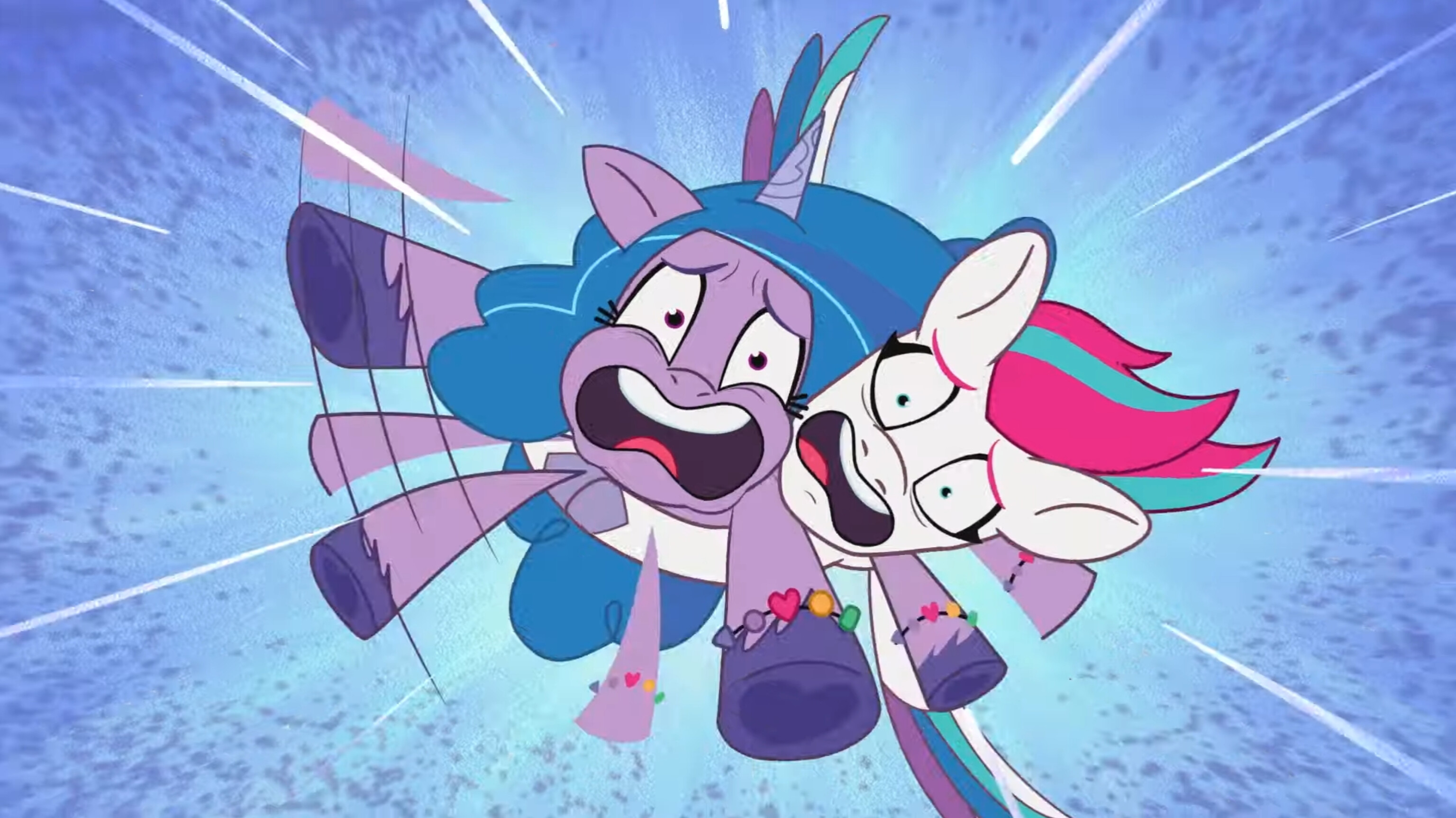 #2989362 - safe, screencap, izzy moonbow, zipp storm, pegasus, pony ...