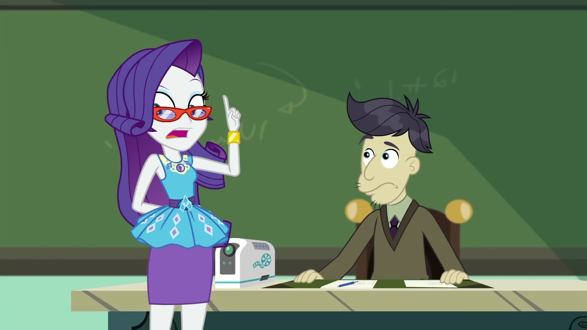 #2989778 - safe, screencap, cranky doodle donkey, rarity, human ...