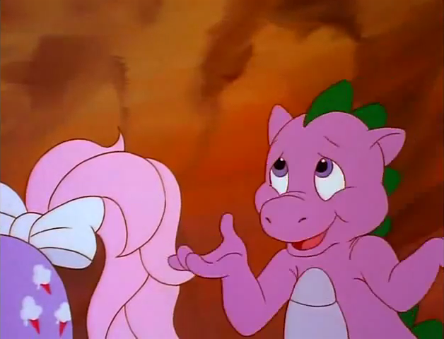 #2992714 - safe, screencap, baby lickety split, spike (g1), dragon ...