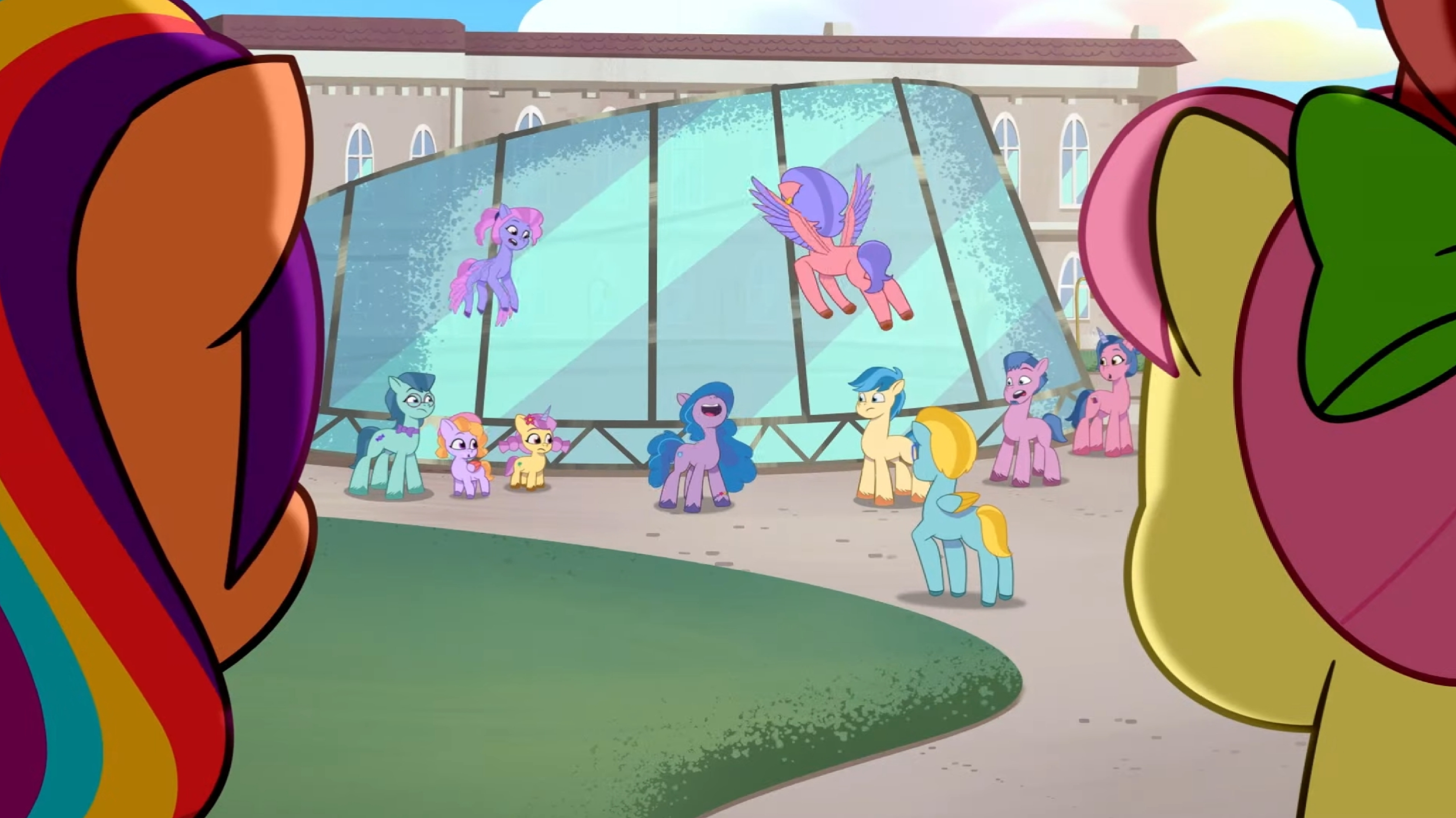 #2980199 - safe, screencap, cherry flyaway, cherry prancer, dazey puzzle, delightful trifle ...