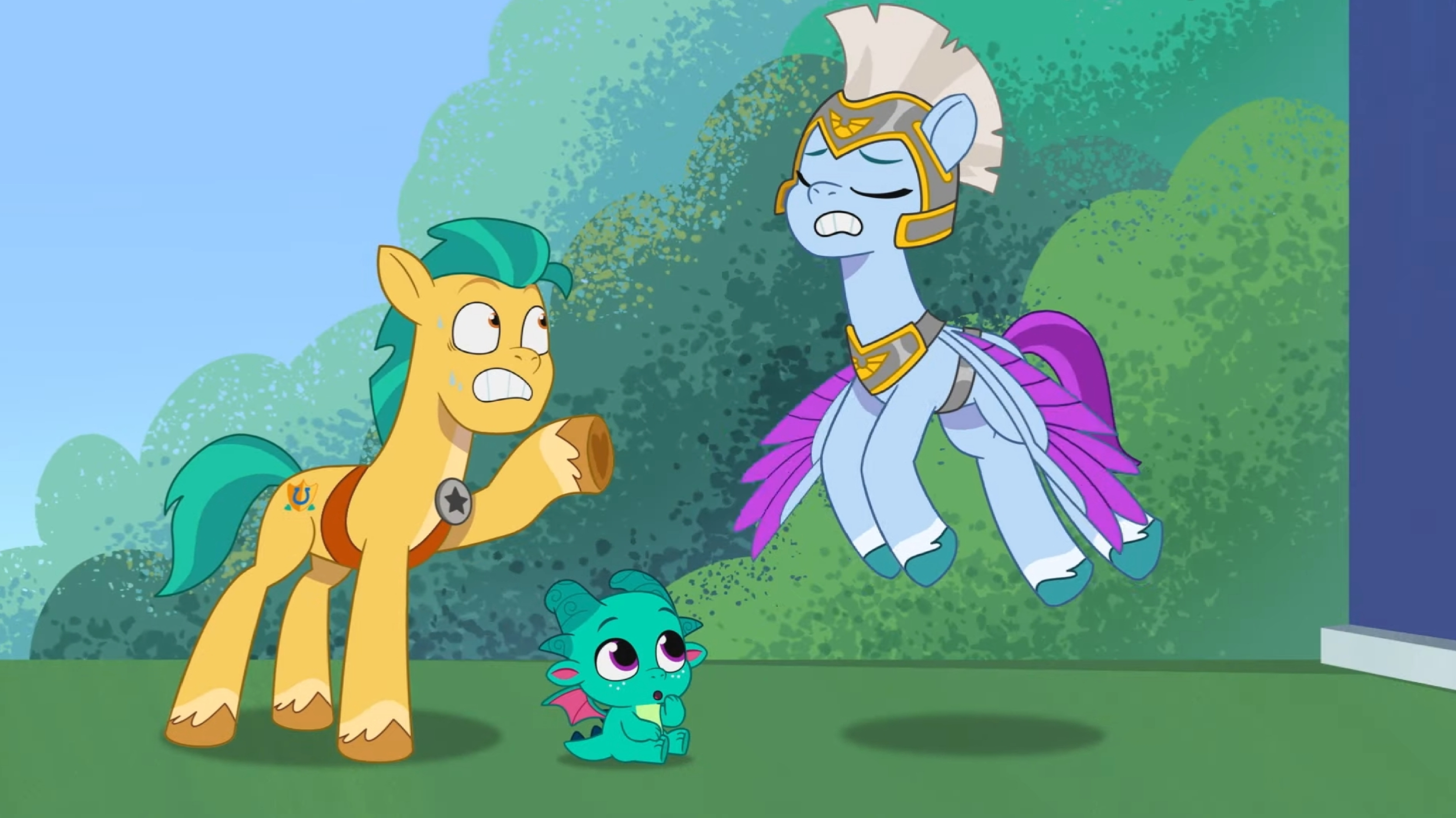 #2980728 - safe, screencap, hitch trailblazer, sparky sparkeroni, zoom ...