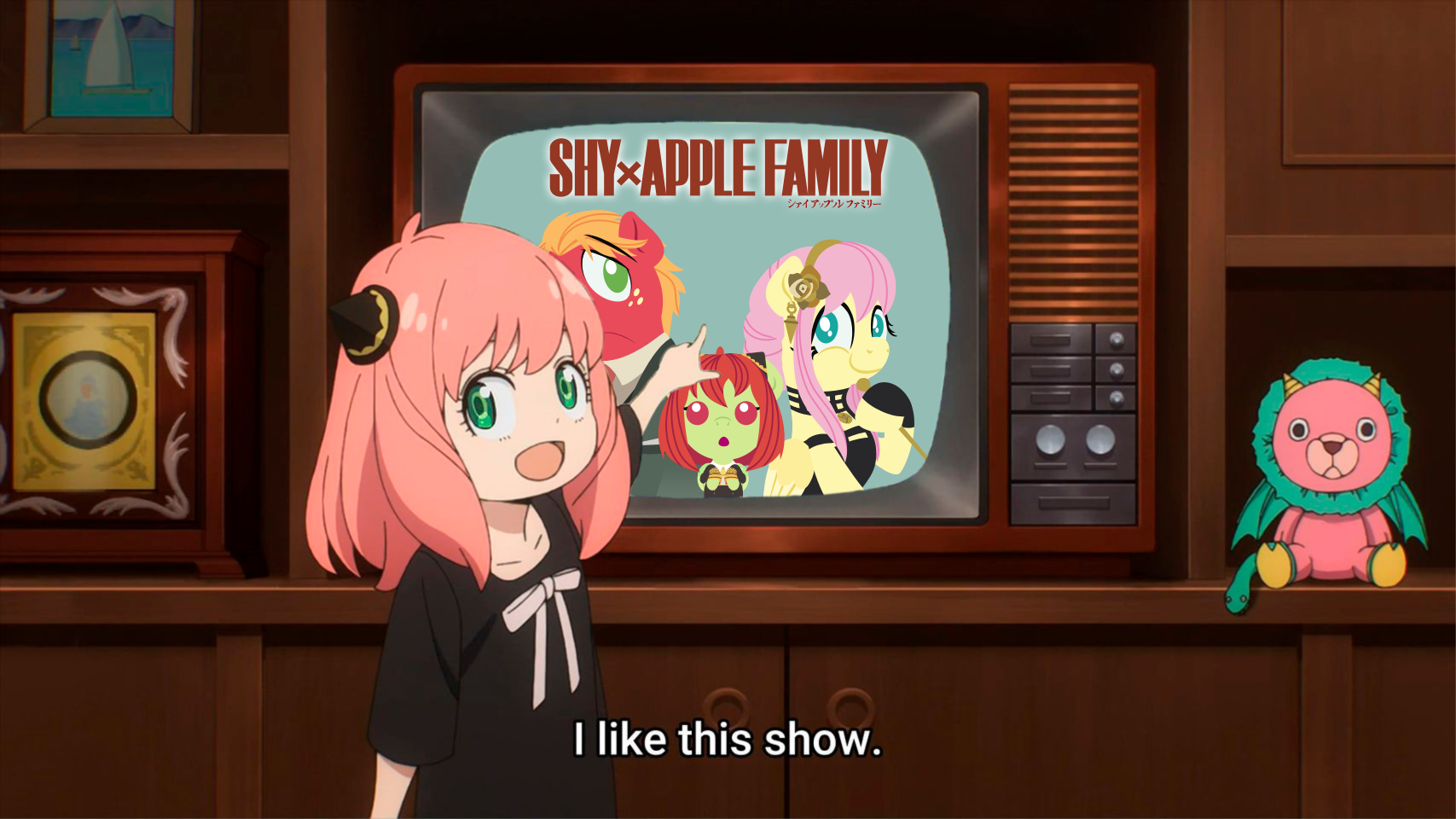 #2980837 - safe, anonymous artist, edit, big macintosh, fluttershy, oc ...