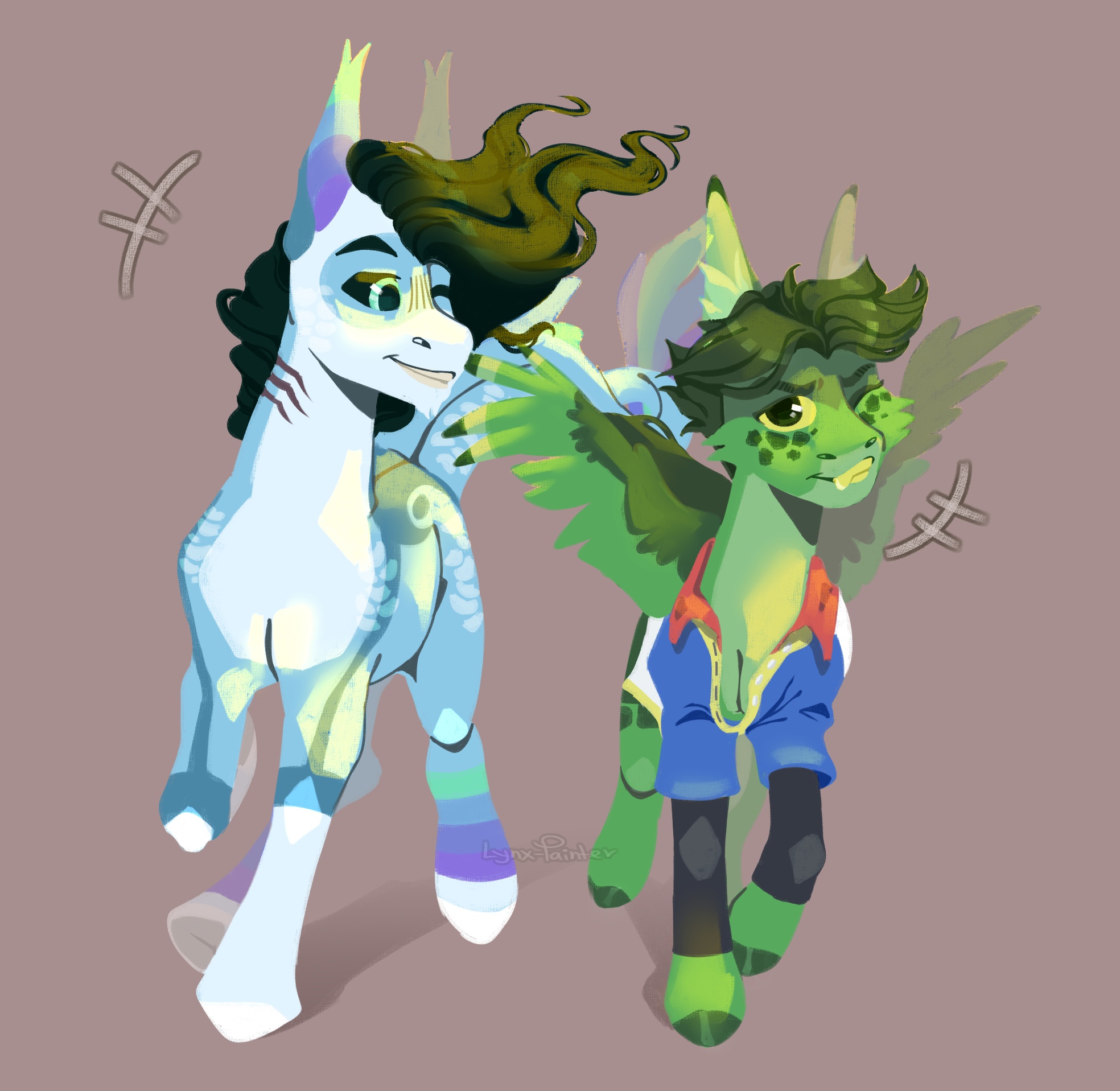 #2983782 - safe, artist:lynxpainter, oc, oc:gabriel, oc:garfield, earth ...