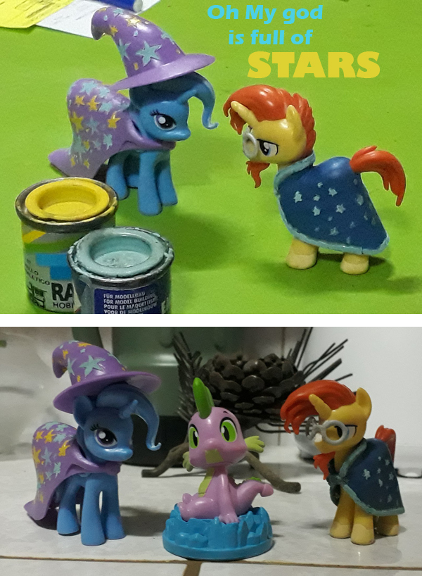 #2998855 - safe, artist:dingopatagonico, spike, sunburst, trixie ...