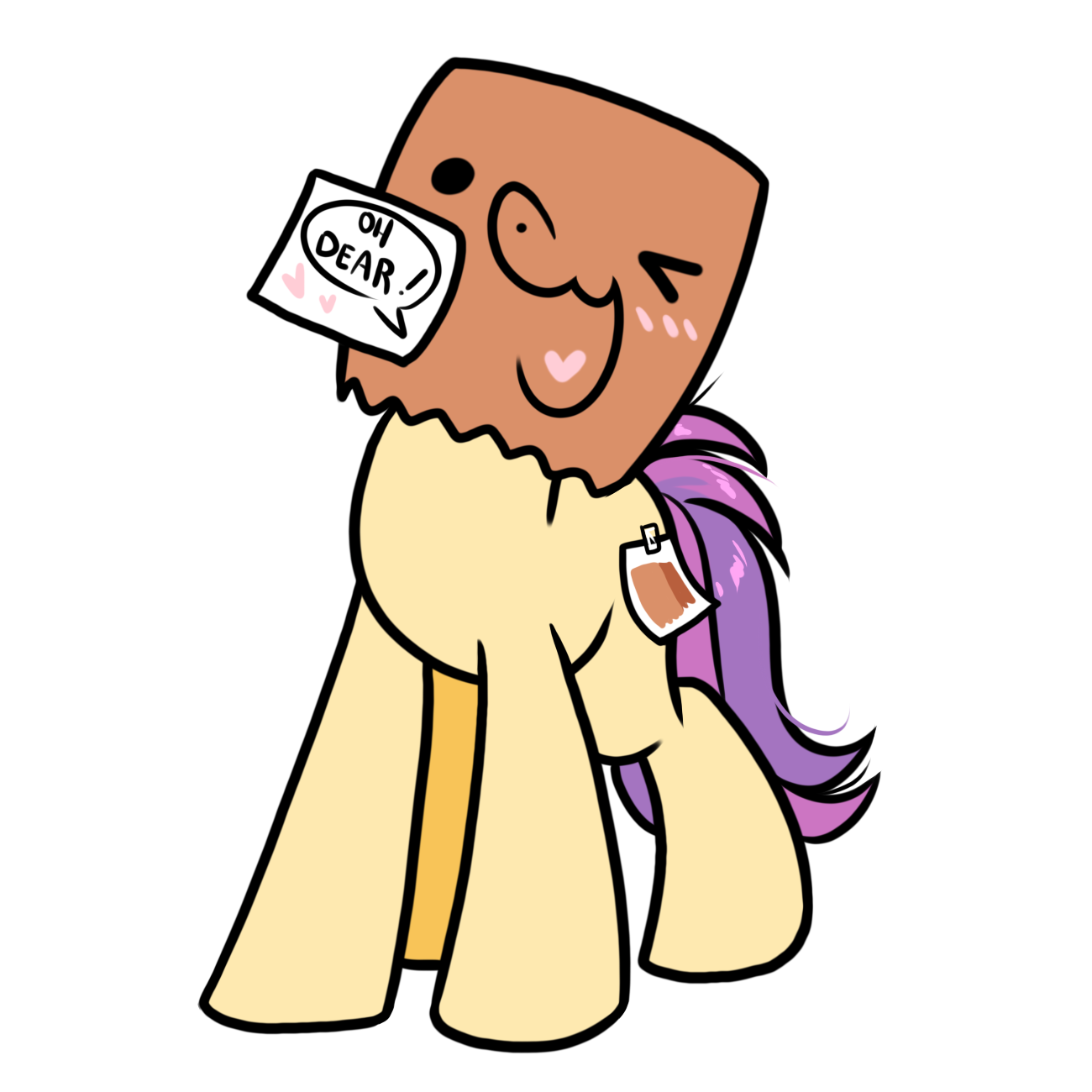 #3006615 - safe, artist:paperbagpony, oc, oc only, oc:paper bag, earth ...