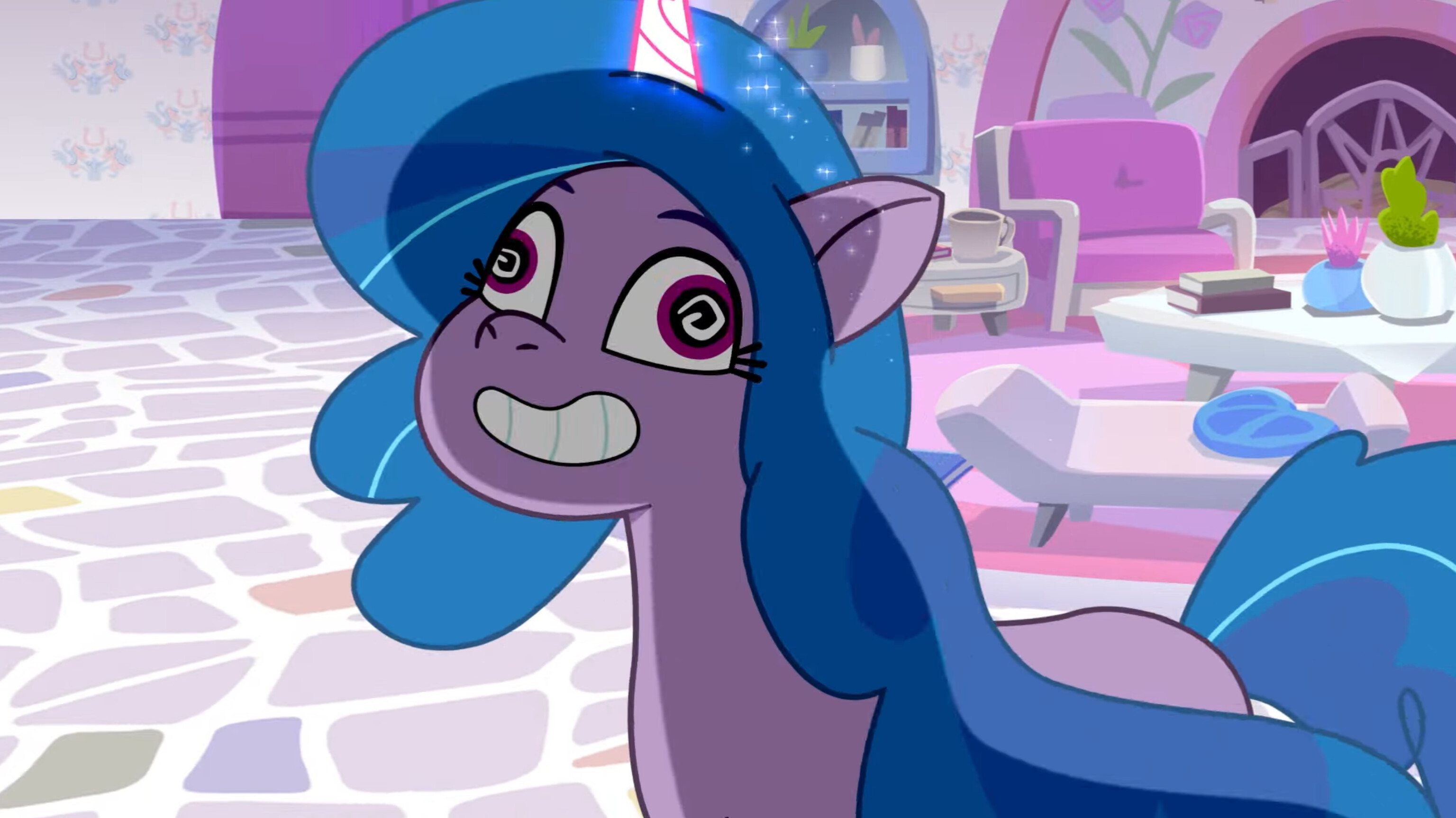 #3016345 - safe, screencap, izzy moonbow, pony, unicorn, firework-ing ...