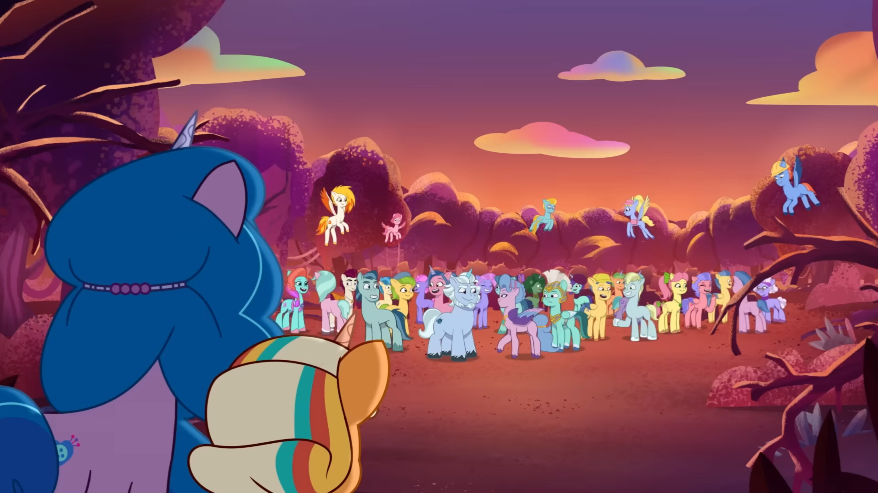 #3016978 - safe, screencap, alphabittle blossomforth, alpine aspen, cherry flyaway, dahlia ...