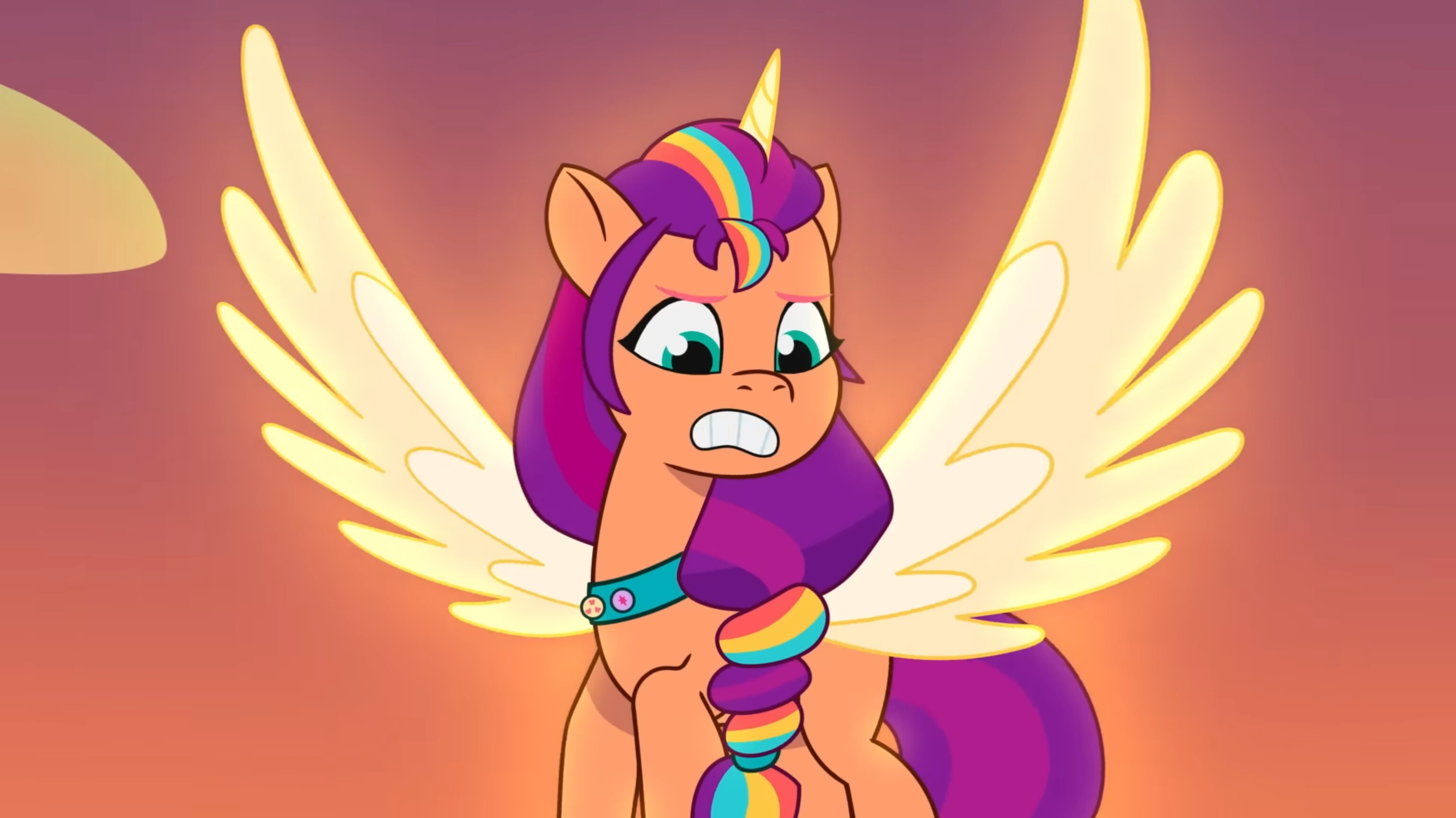 #3017584 - safe, screencap, sunny starscout, alicorn, pony, firework ...