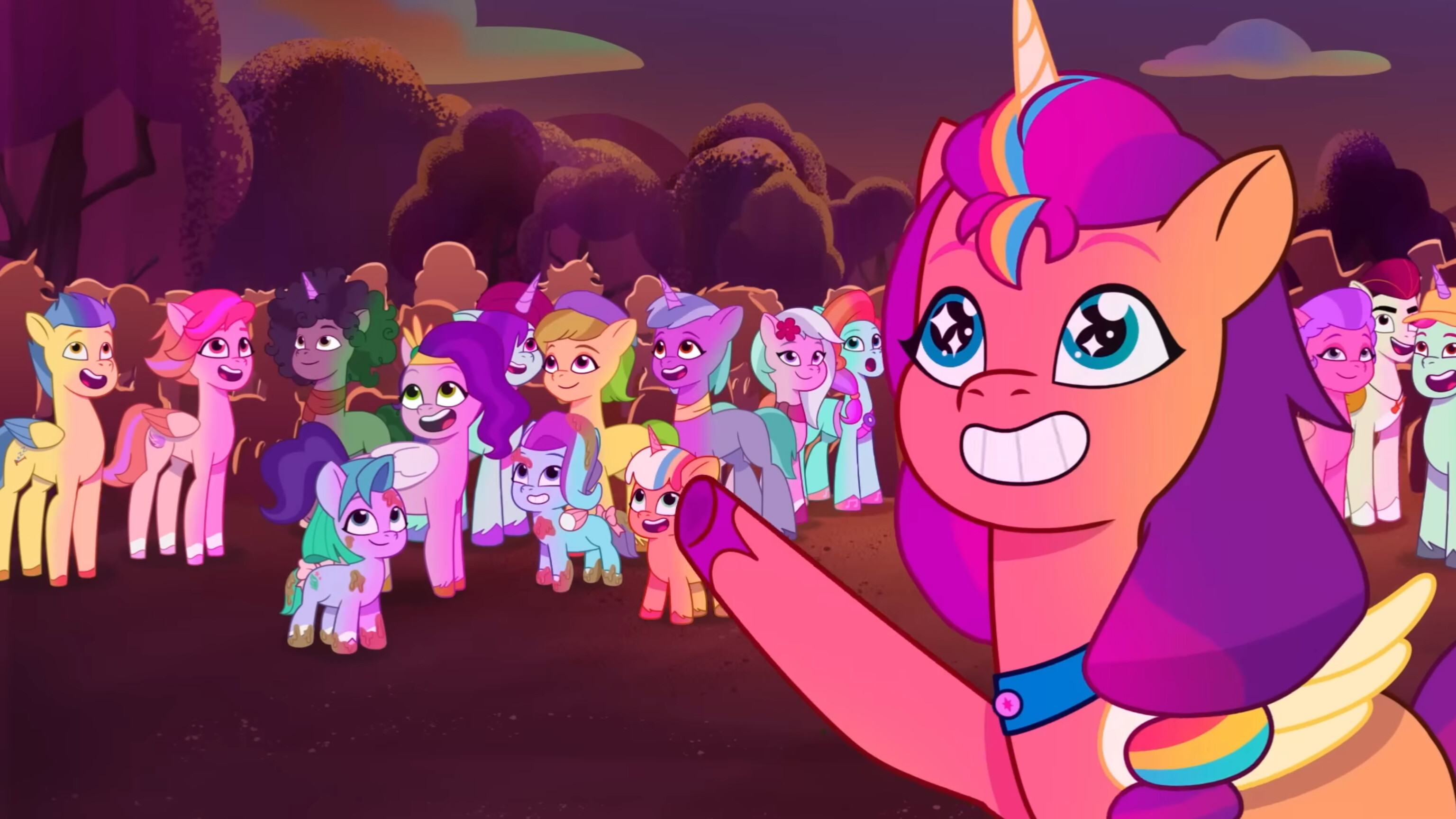 #3017792 - safe, screencap, alpine aspen, cherry flyaway, dahlia, dapple, emerald saucer, glory ...