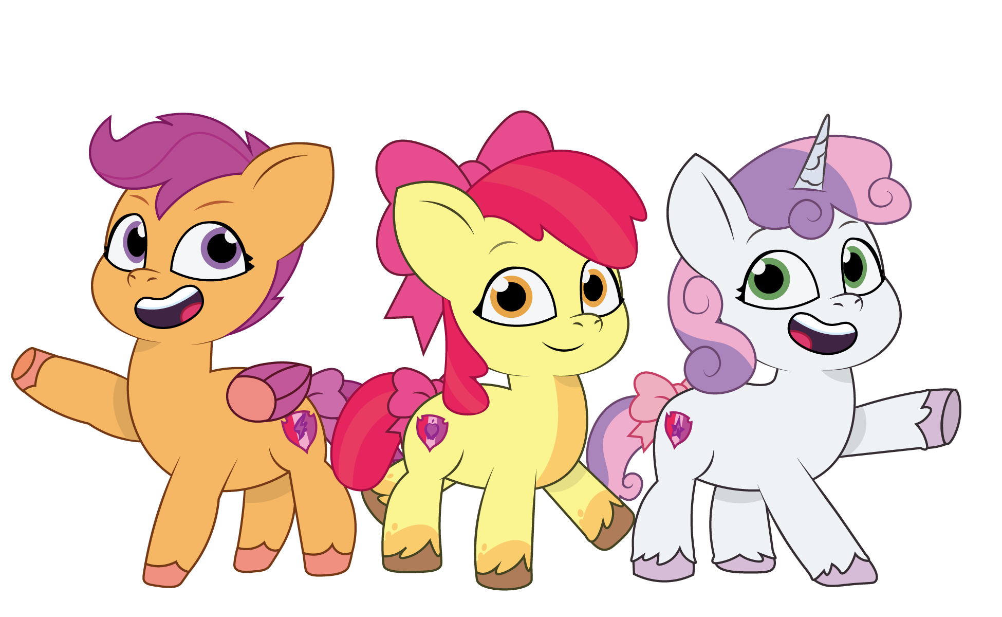 #3017903 - safe, artist:prixy05, apple bloom, scootaloo, sweetie belle, earth pony, pegasus ...