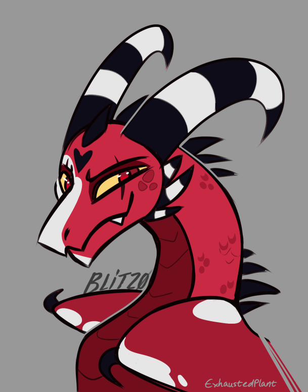 #3000415 - safe, artist:clankerss, demon, dragon, imp, blitzo buckzo ...