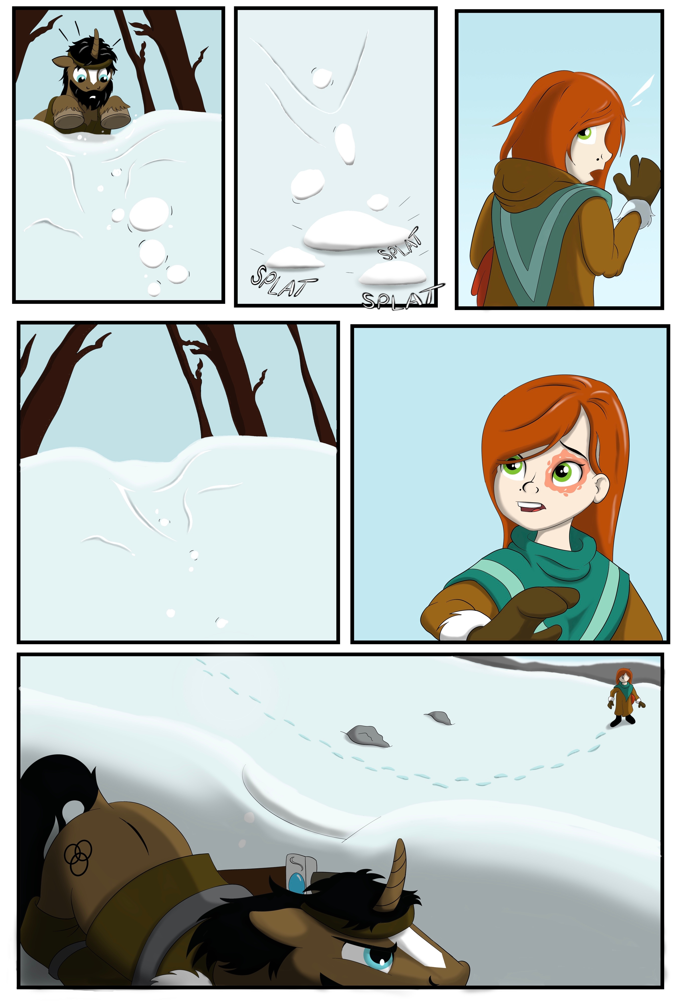 #3003122 - safe, artist:cactuscowboydan, oc, human, unicorn, comic ...