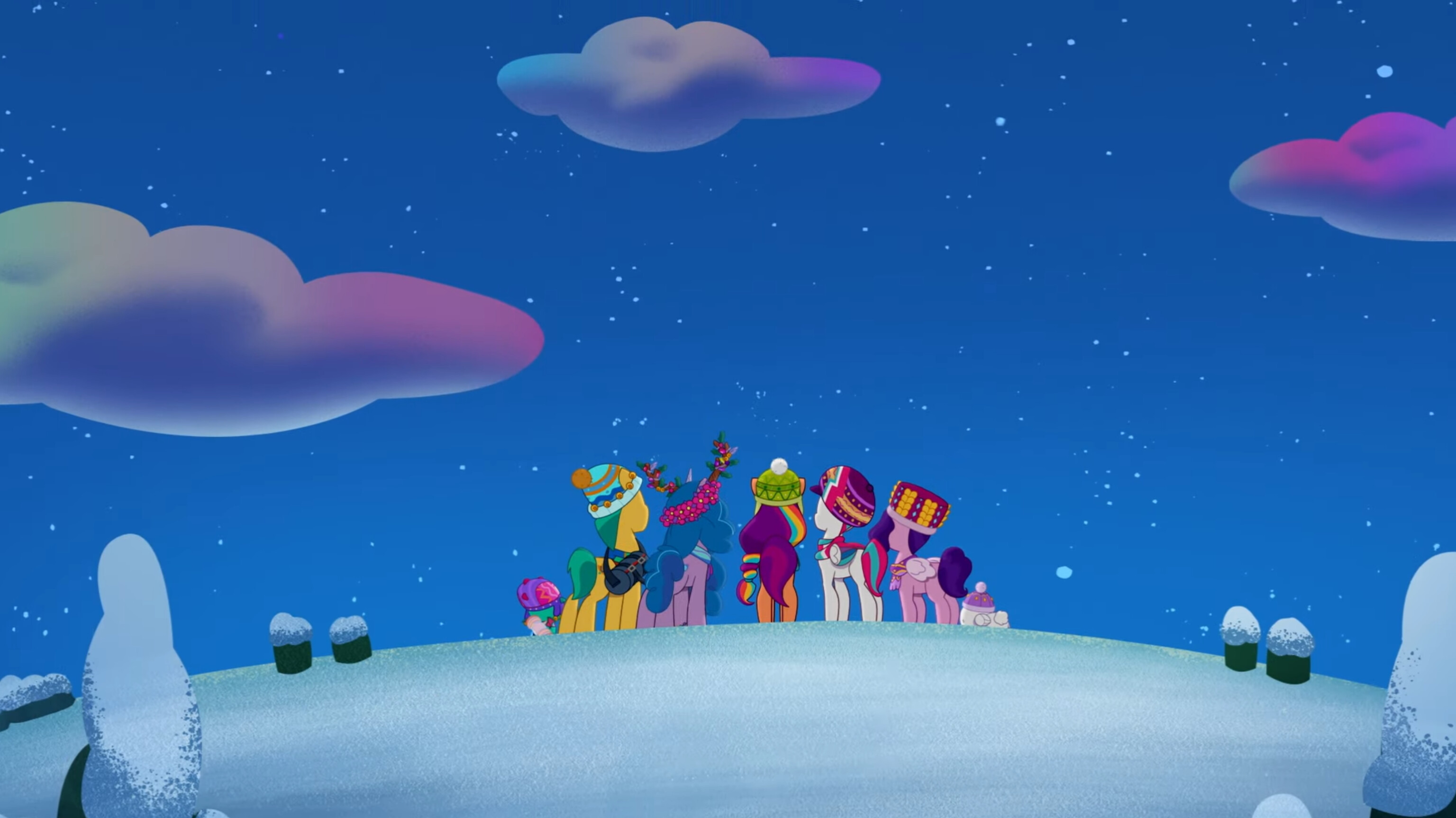 #3003429 - safe, screencap, cloudpuff, hitch trailblazer, izzy moonbow ...