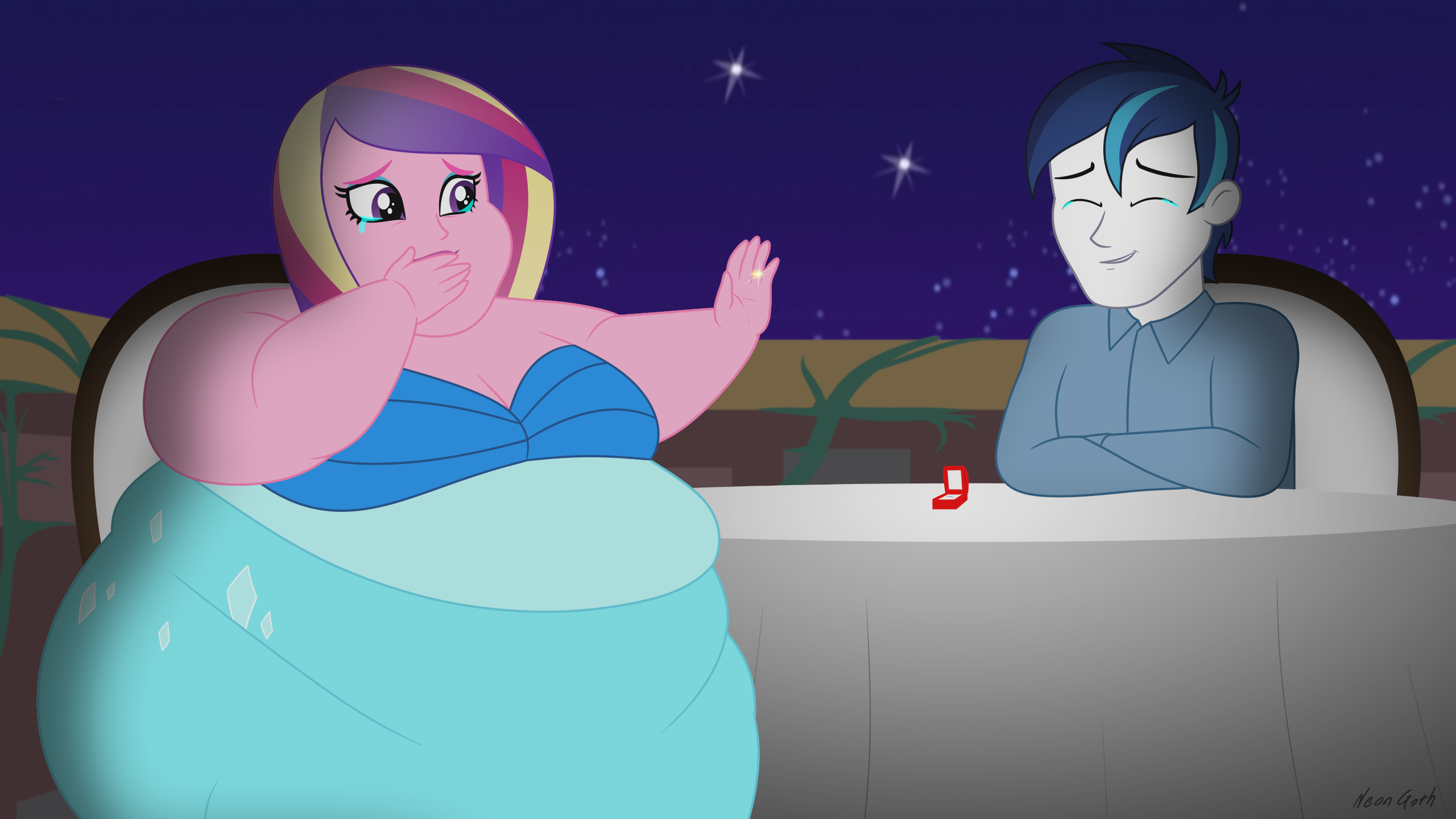 #2810638 - suggestive, artist:neongothic, alumnus shining armor, dean cadance, princess cadance ...