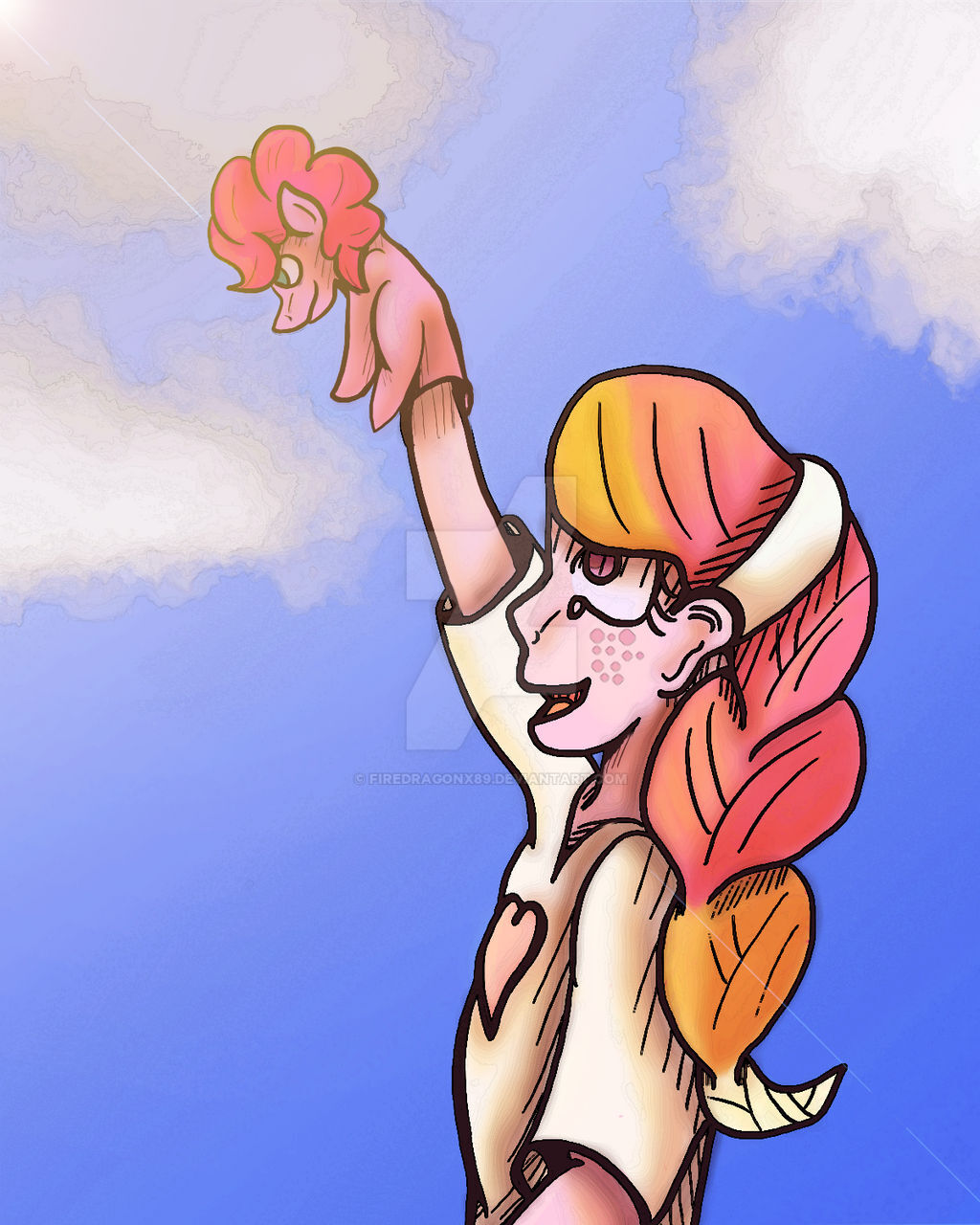 #2825783 - safe, artist:firedragonx89, pinkie pie, oc, oc:honeycrisp ...