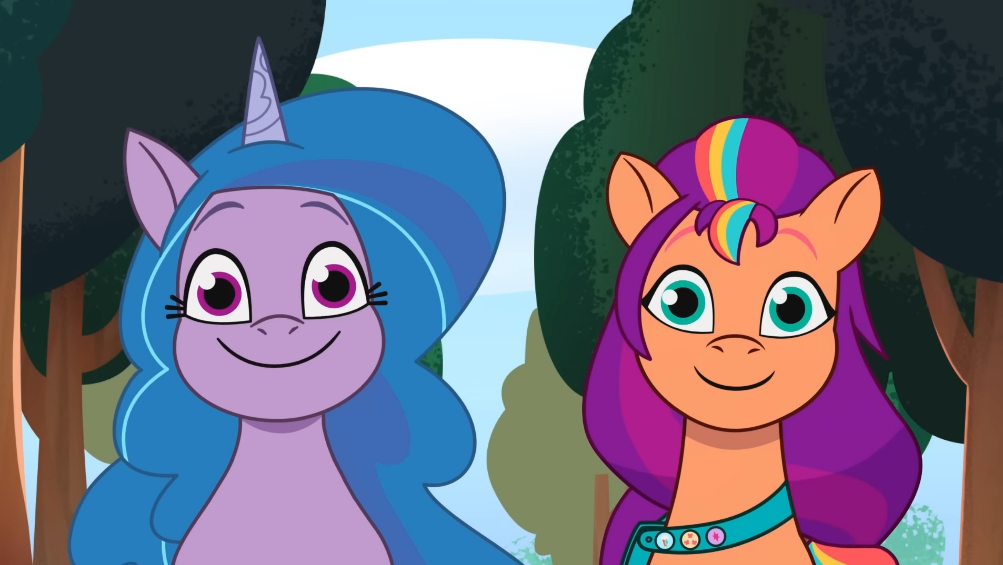 #2868677 - safe, screencap, izzy moonbow, sunny starscout, earth pony ...