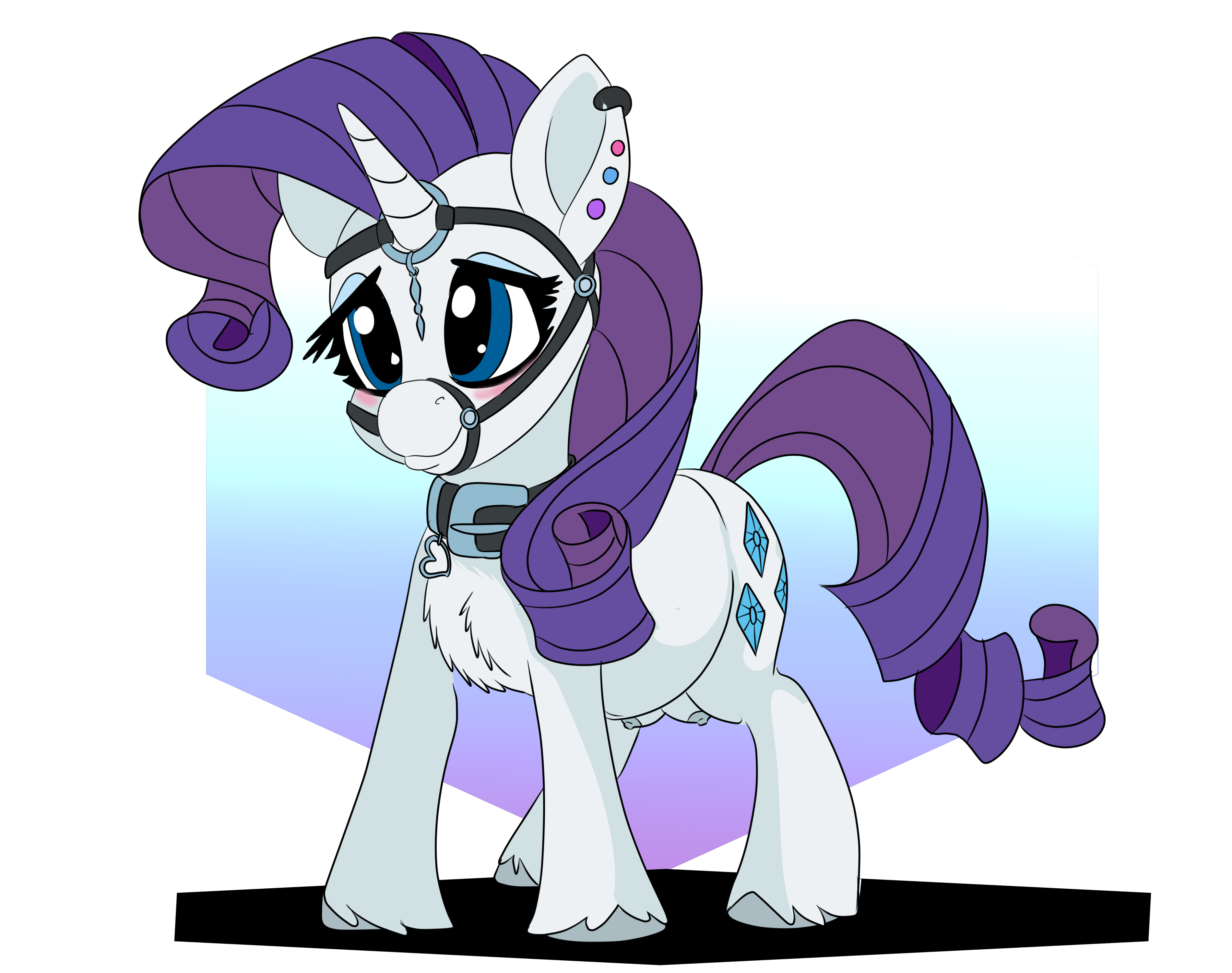 #2891902 - questionable, artist:brainiac, rarity, pony, unicorn ...