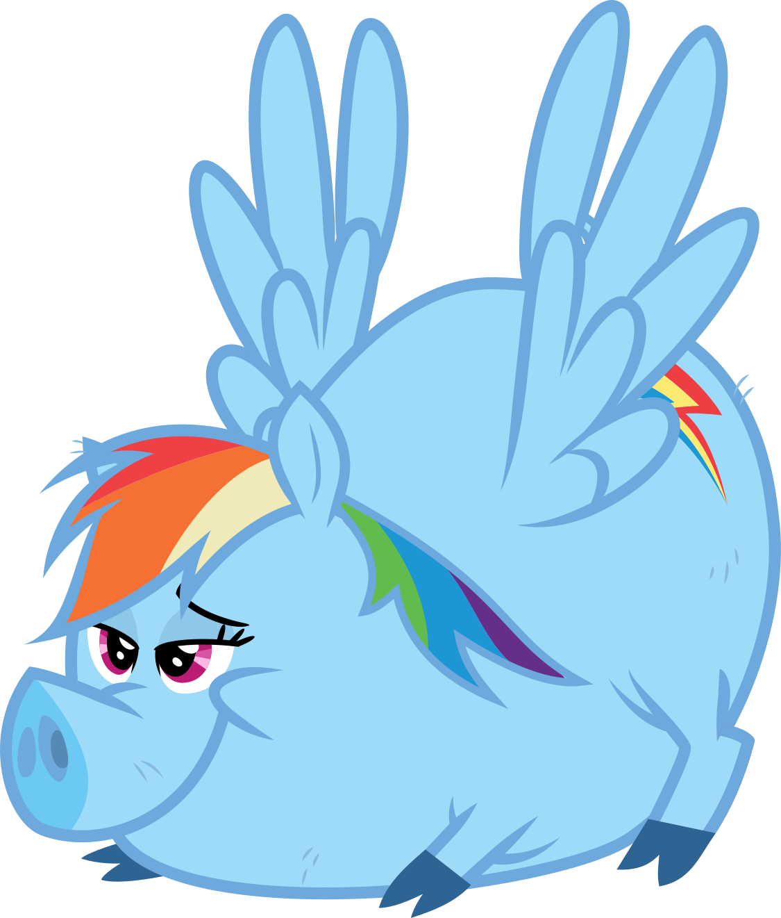 #2897285 - safe, rainbow dash, flying pig, pig, bedroom eyes, iwtcird ...