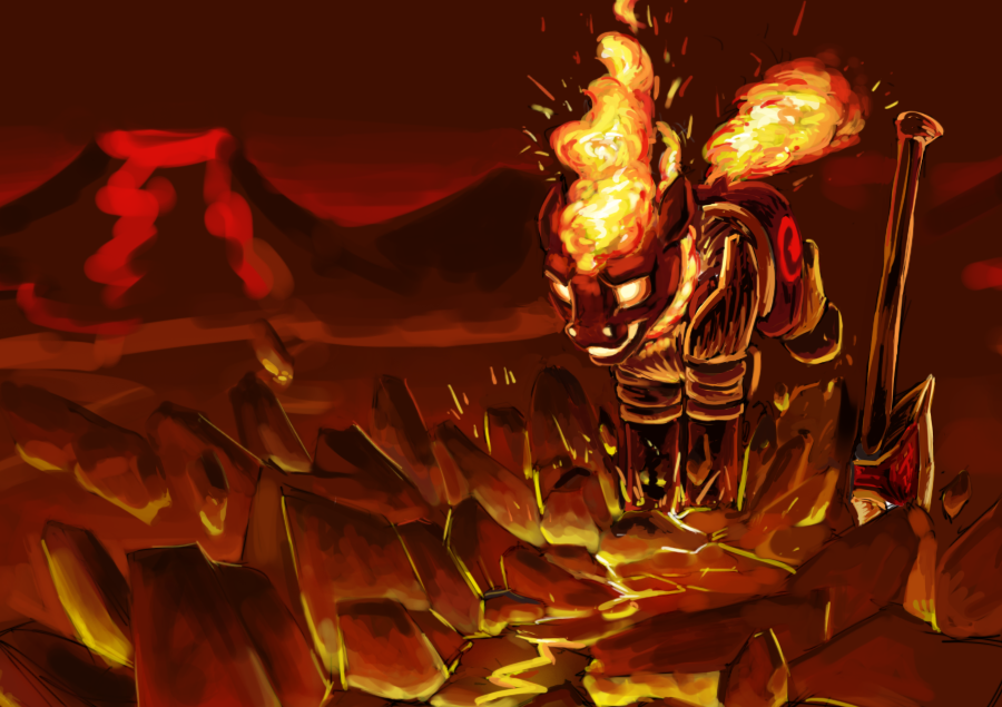 #2906019 - safe, artist:da-exile, elemental, elemental pony, fire pony ...