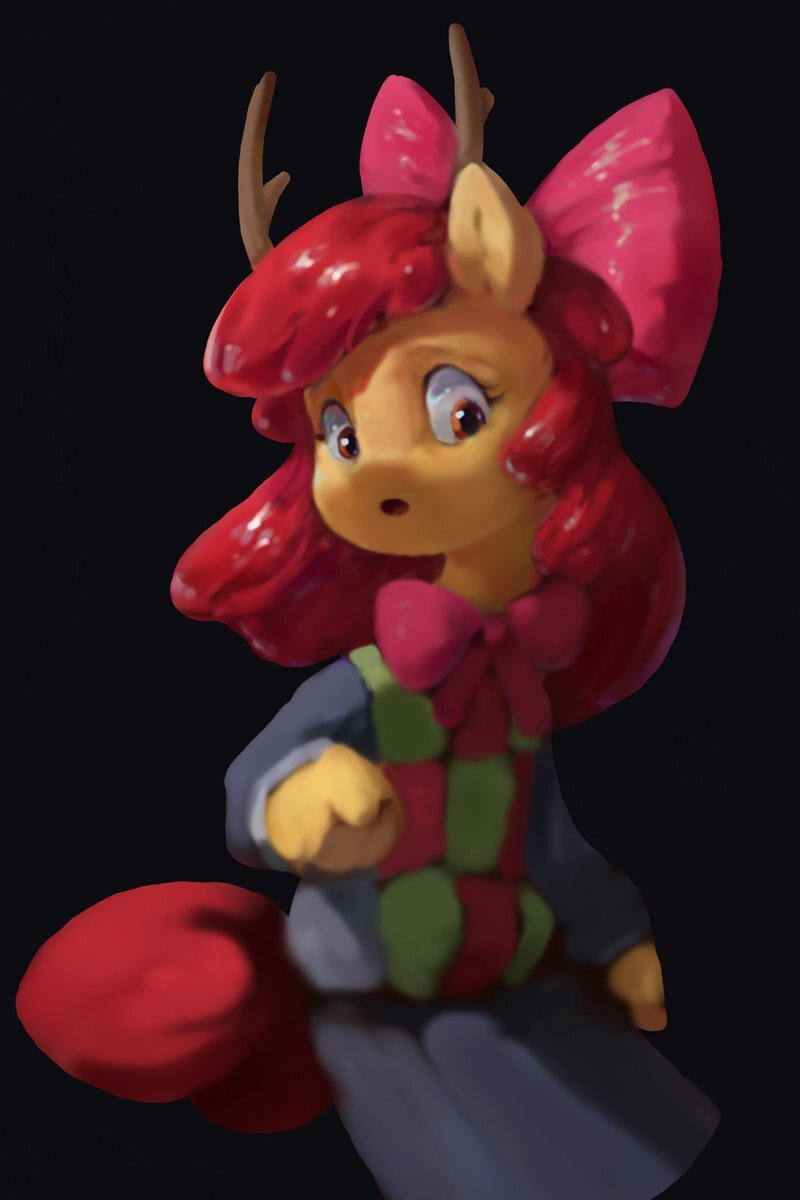 #2927291 - safe, artist:inkhooves, apple bloom, earth pony, anthro ...