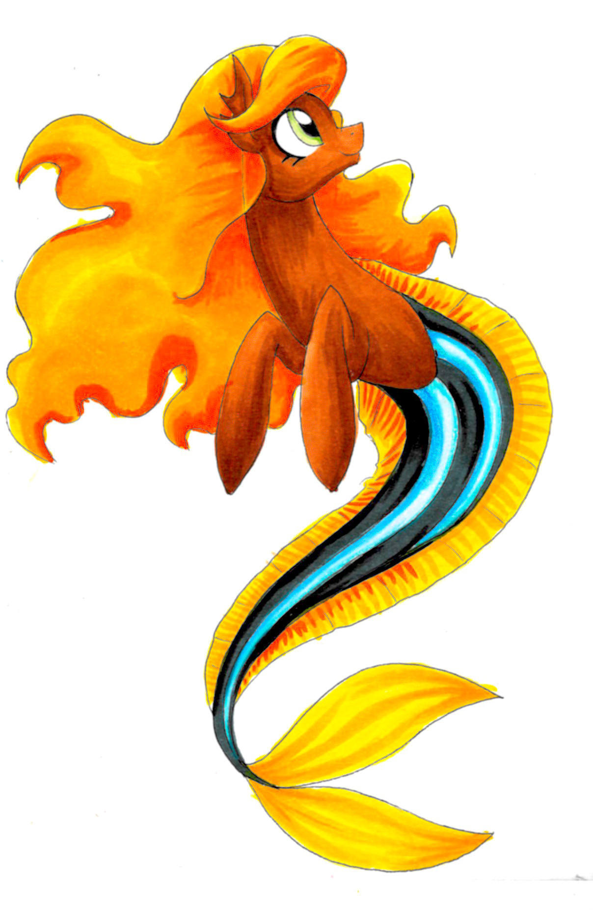 #2927911 - safe, artist:pitterpaint, oc, oc only, merpony, deviantart ...