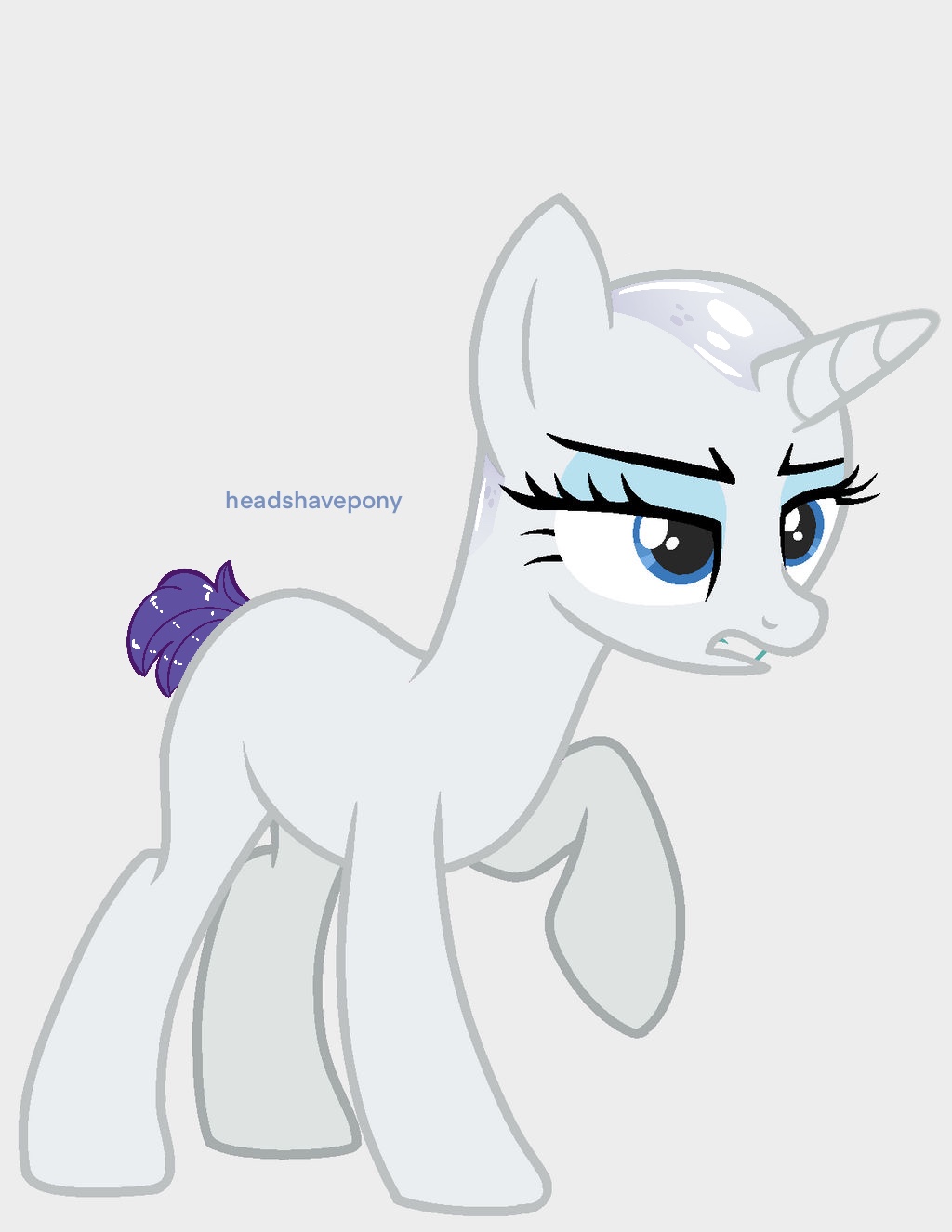 #2935805 - safe, artist:headshavepony, rarity, pony, unicorn, bald ...