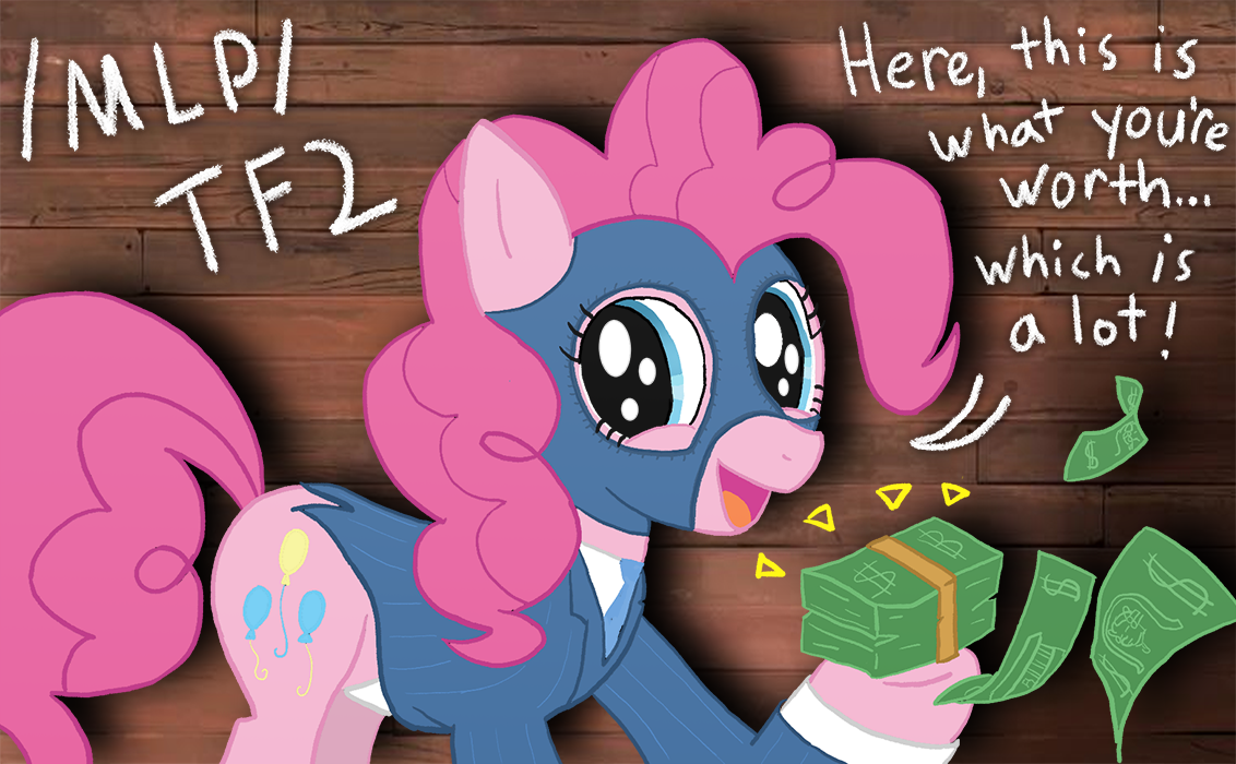 #2938367 - safe, pinkie pie, /mlp/, /mlp/ tf2 general, balaclava, money ...