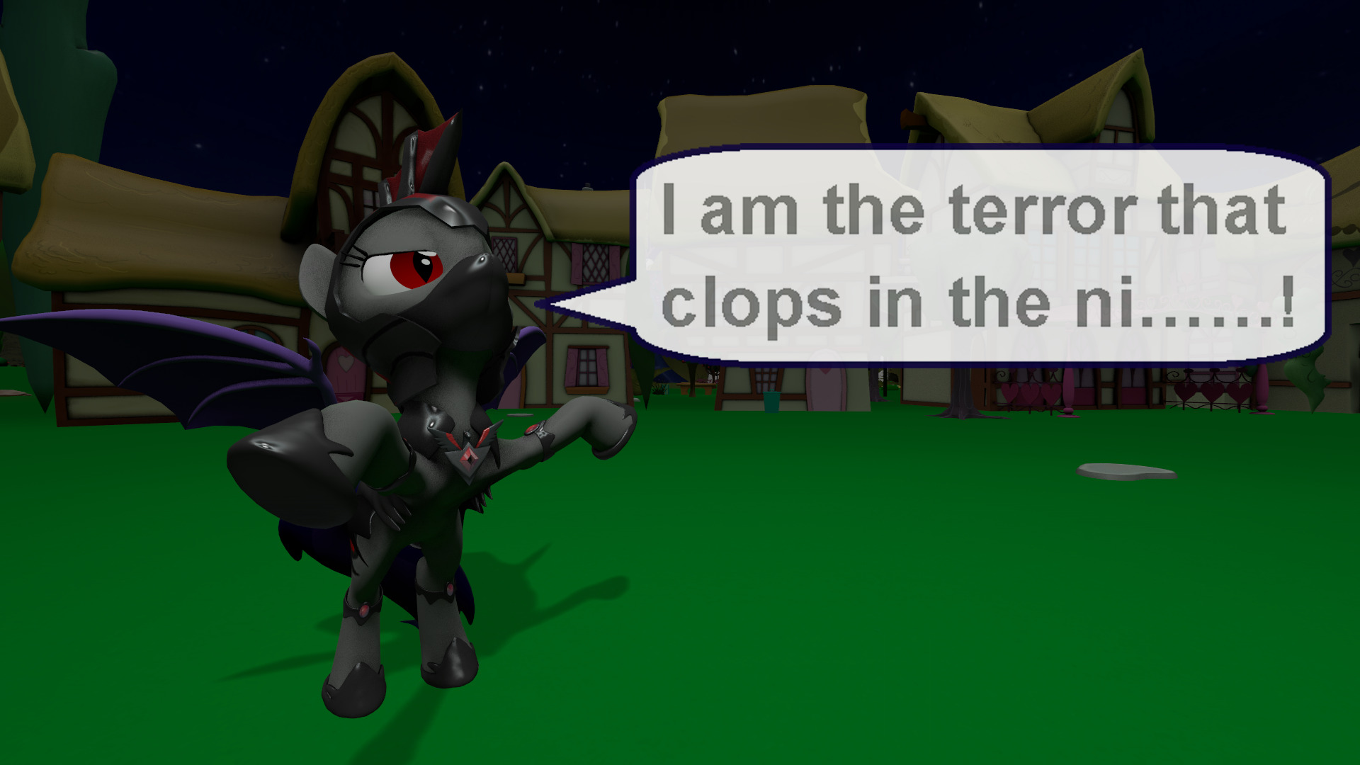 #2953052 - safe, artist:ask-the-luna-knight, oc, bat pony, pony, 3d ...